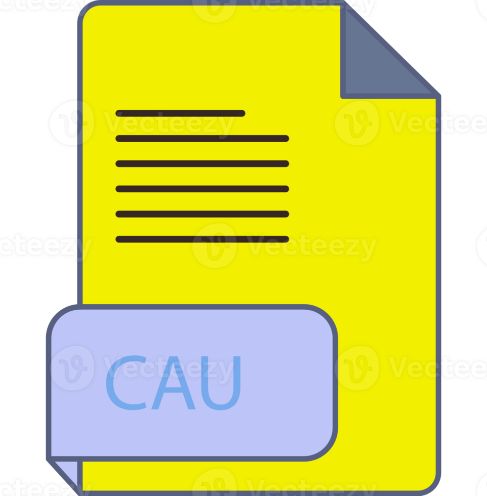 Cau File Extension Rounded Lines And 66498399 Png