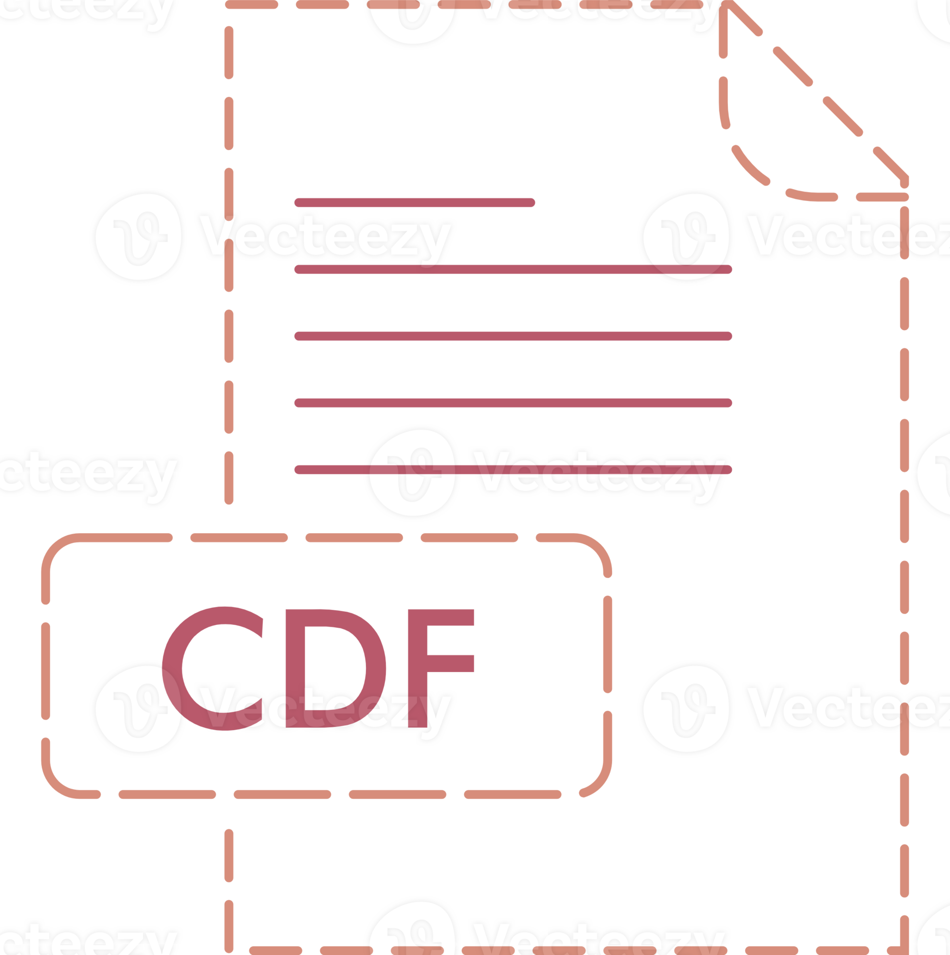 Cdf File Format Icon Rounded Outline 66498622 PNG