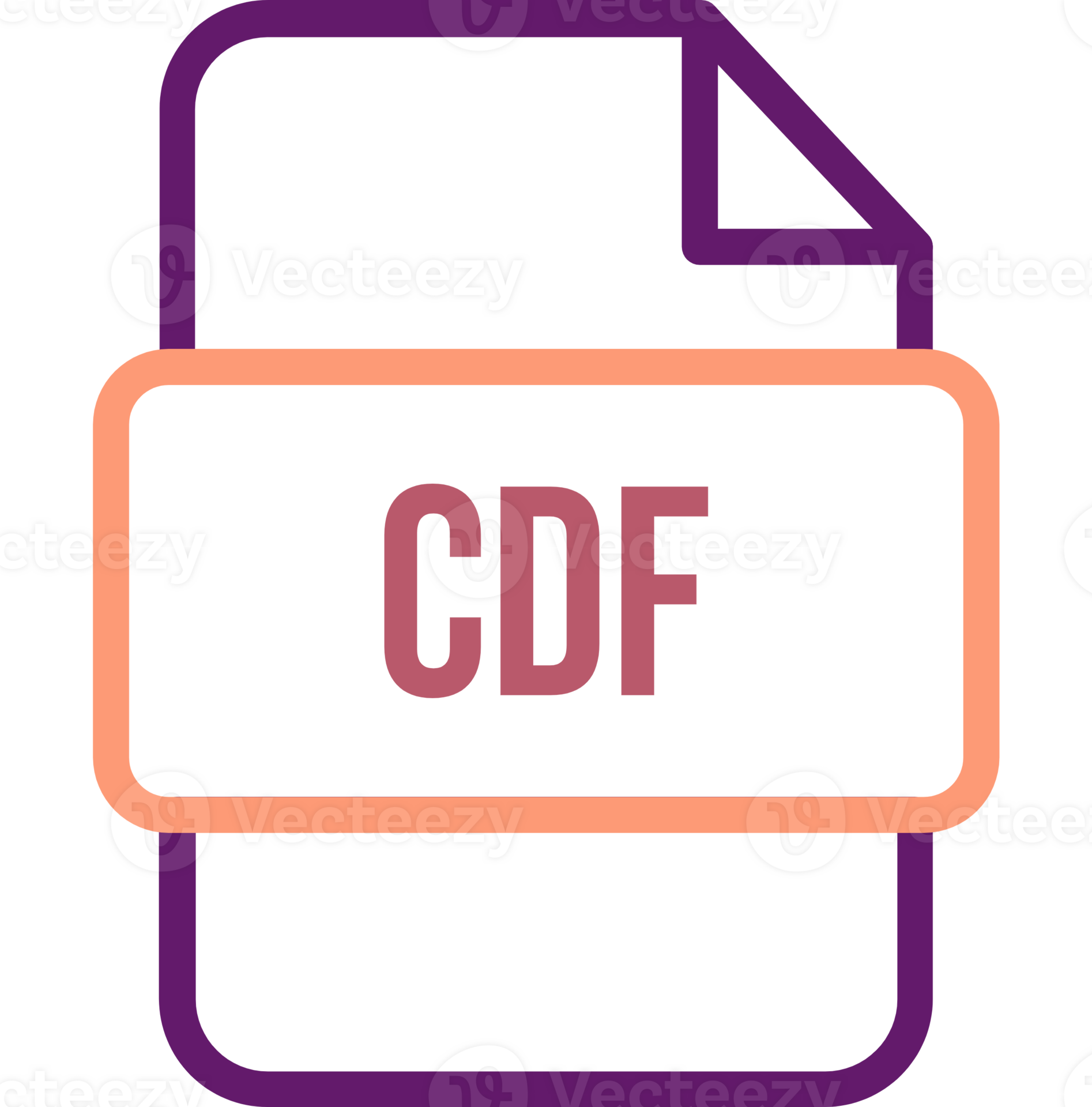 Cdf File Icon With Bold Outline 66498647 PNG