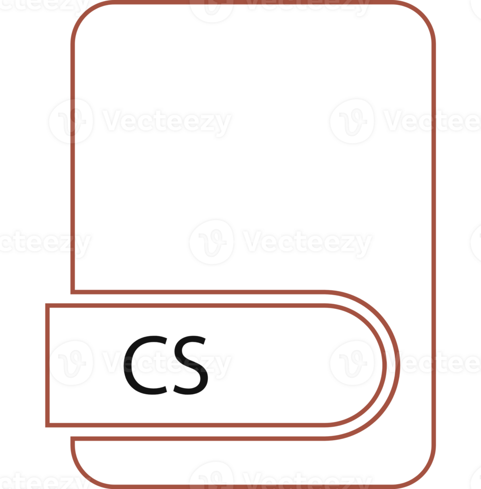 Cs File Format Icon Black Outline And Light Color 66499403 PNG