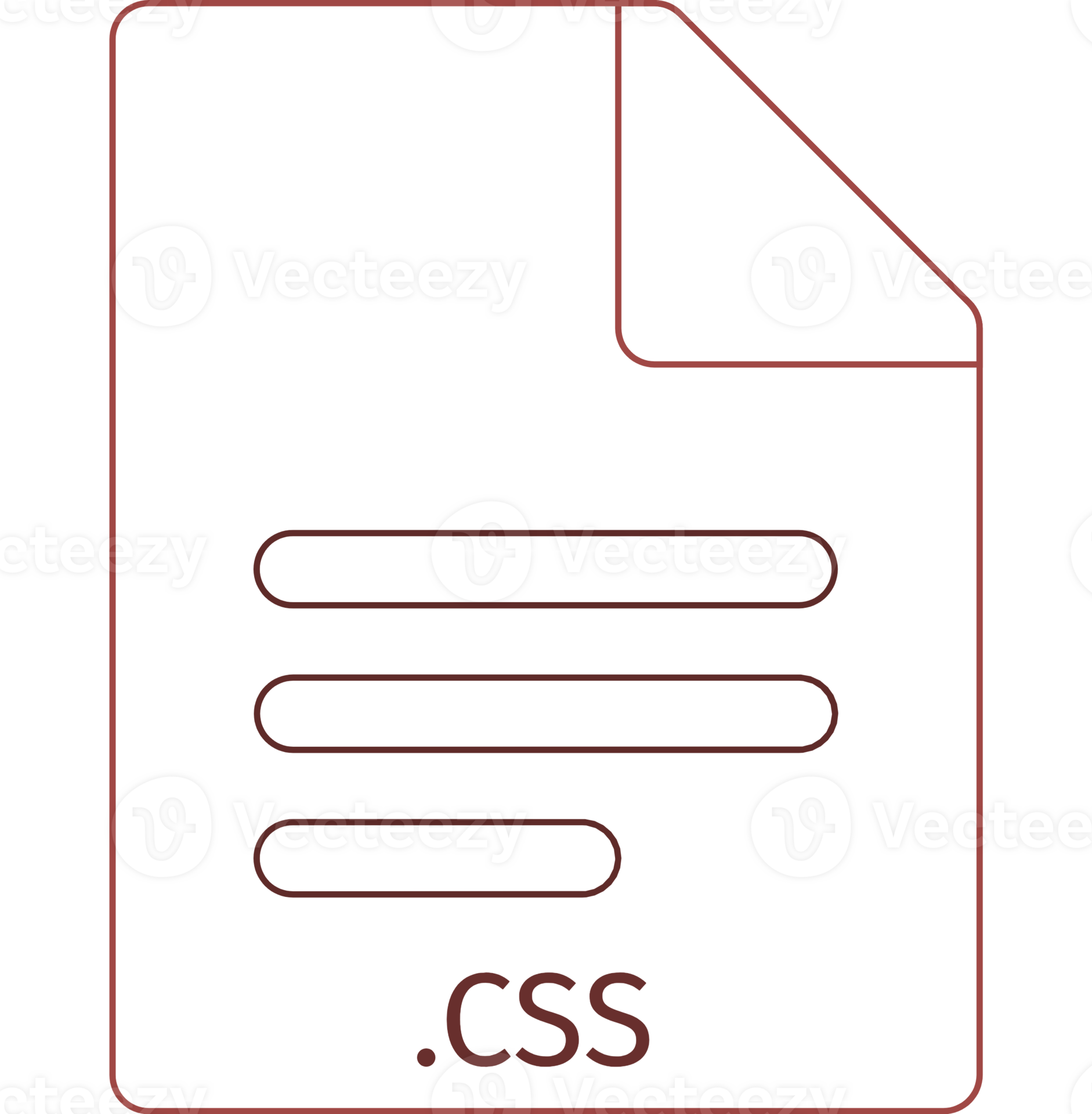 Css Black Empty Outline Doc Icon 66499477 PNG