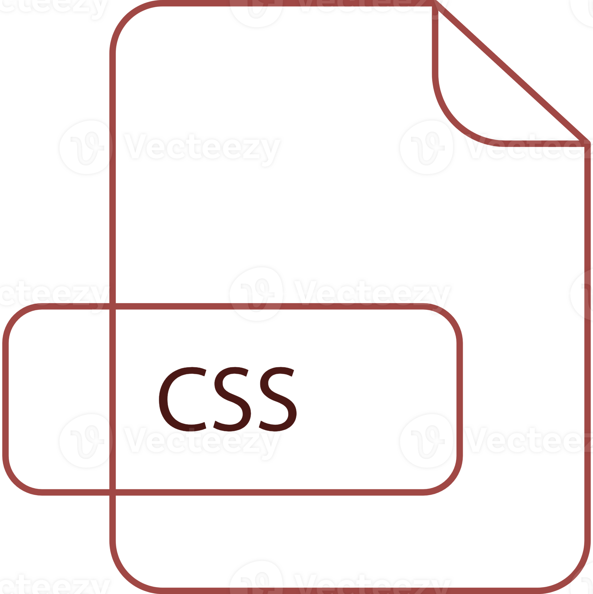 Css File Extension Icon Raw Thicker Outline 66499491 PNG