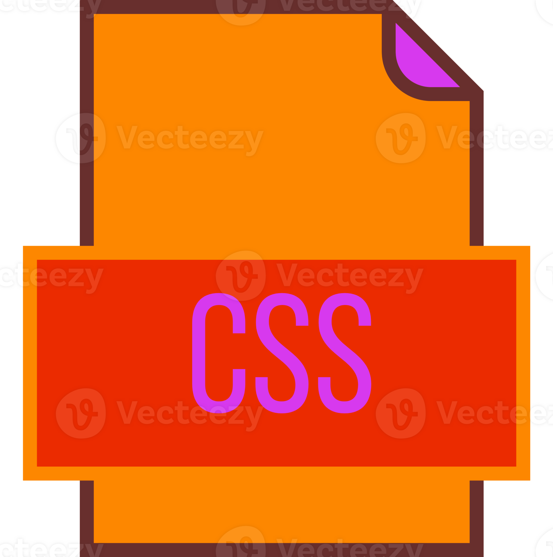 Css File Icon Fill And Outline Crisp Corners 66499536 PNG
