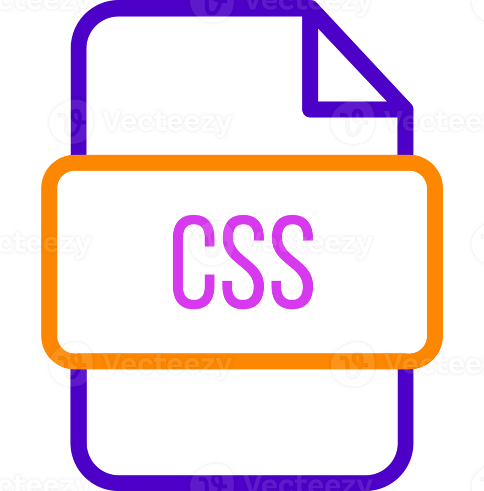 Css File Icon With Bold Outline 66499550 PNG