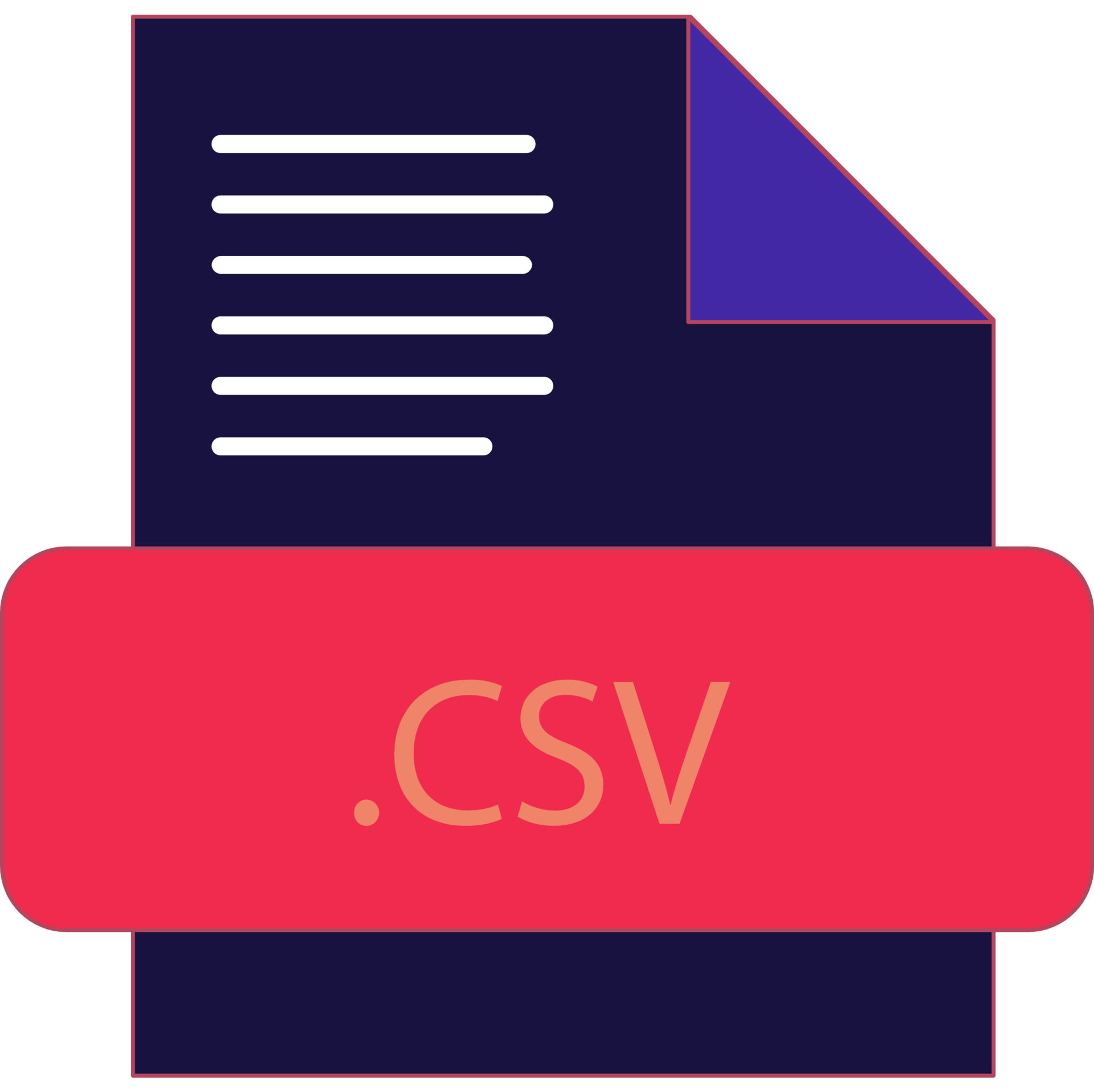 Csv File Extension Icon Fill And Bebes Writting 66499597 PNG