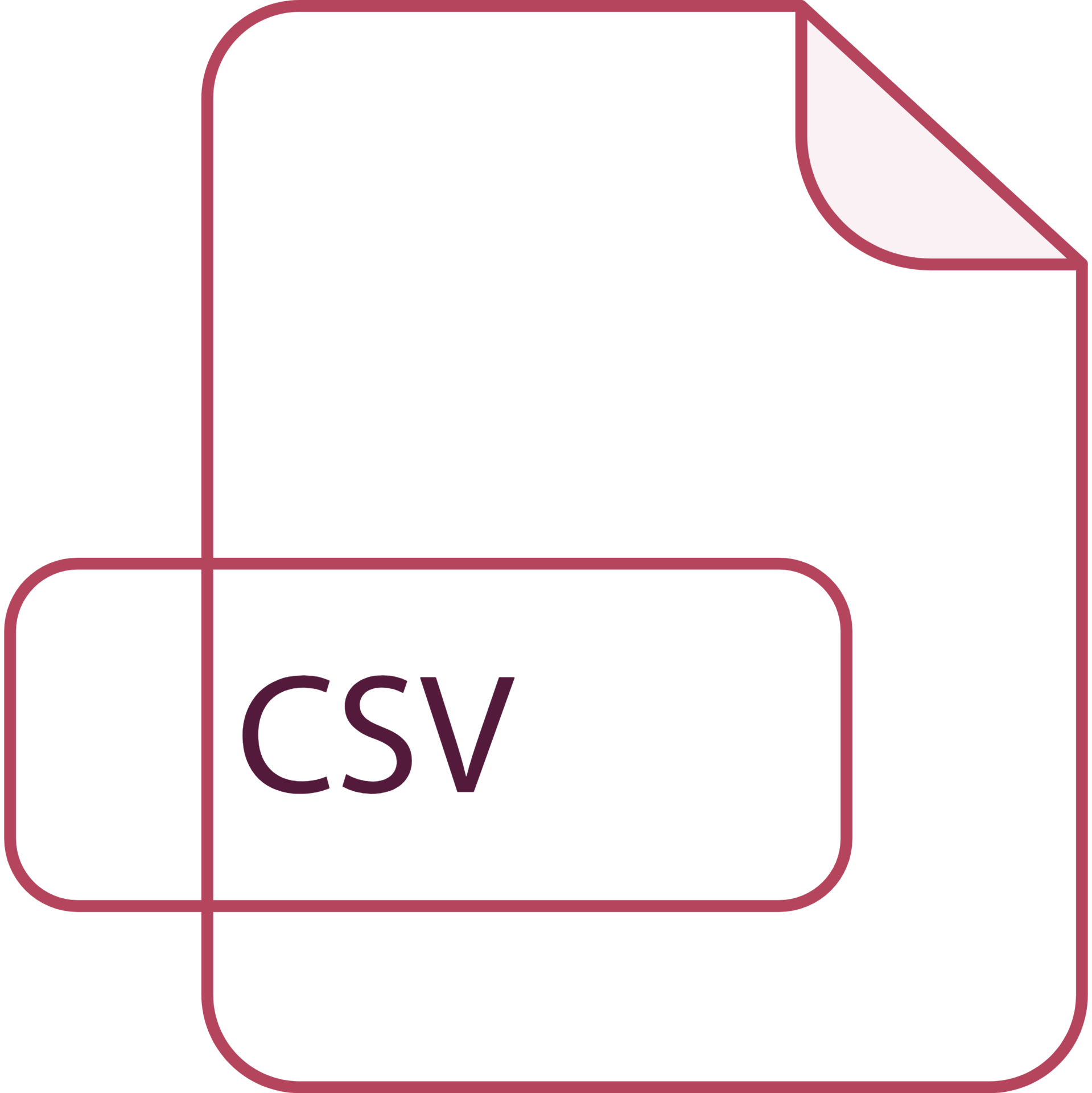 Csv File Extension Icon Raw Thicker Outline 66499600 PNG
