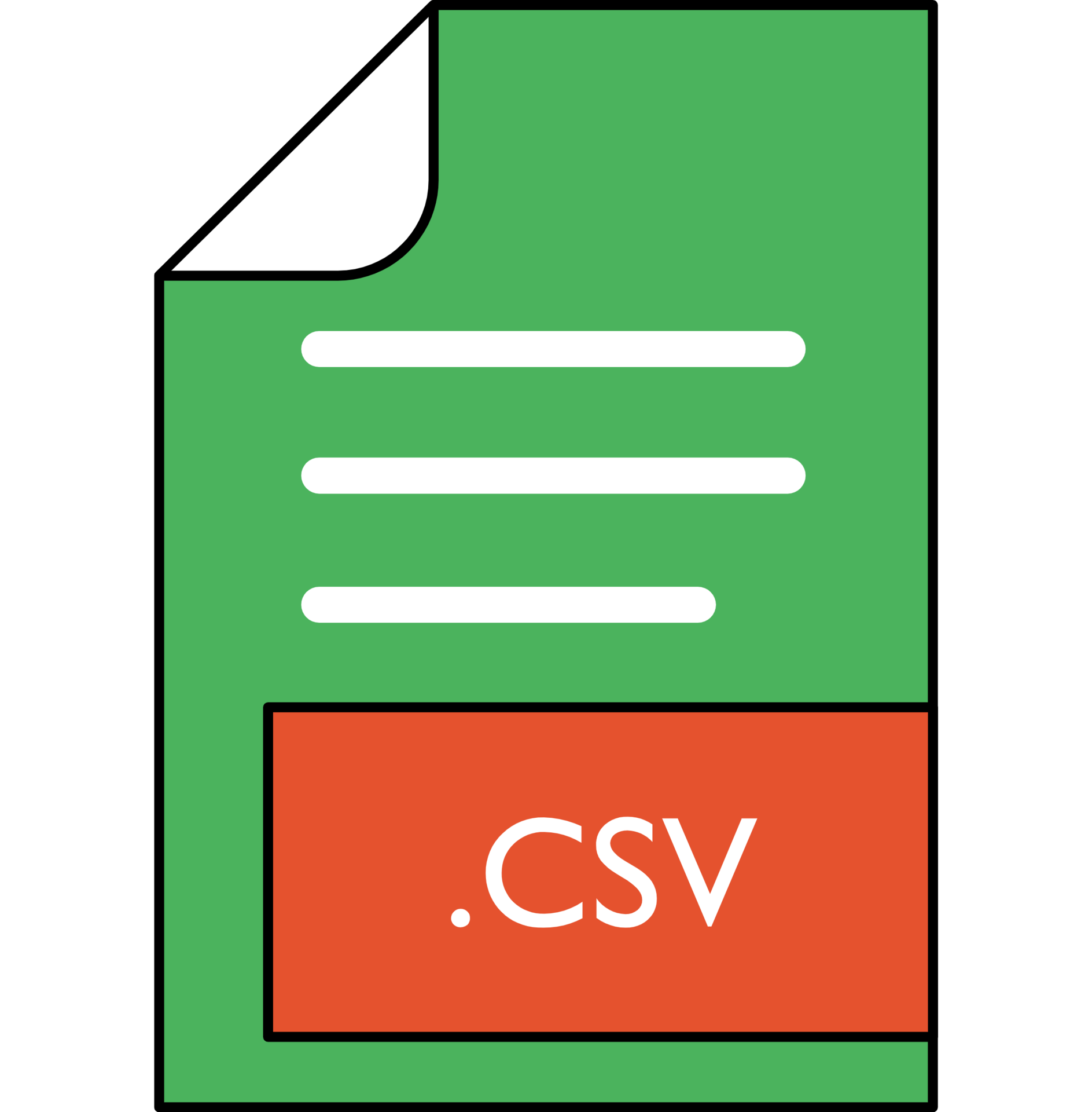 Csv File Format Icon Outline And Fill 66499666 PNG
