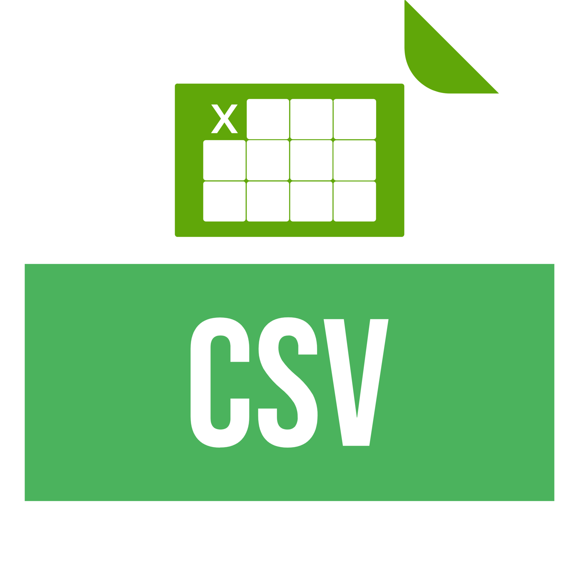 Csv file format for excel 66499684 PNG
