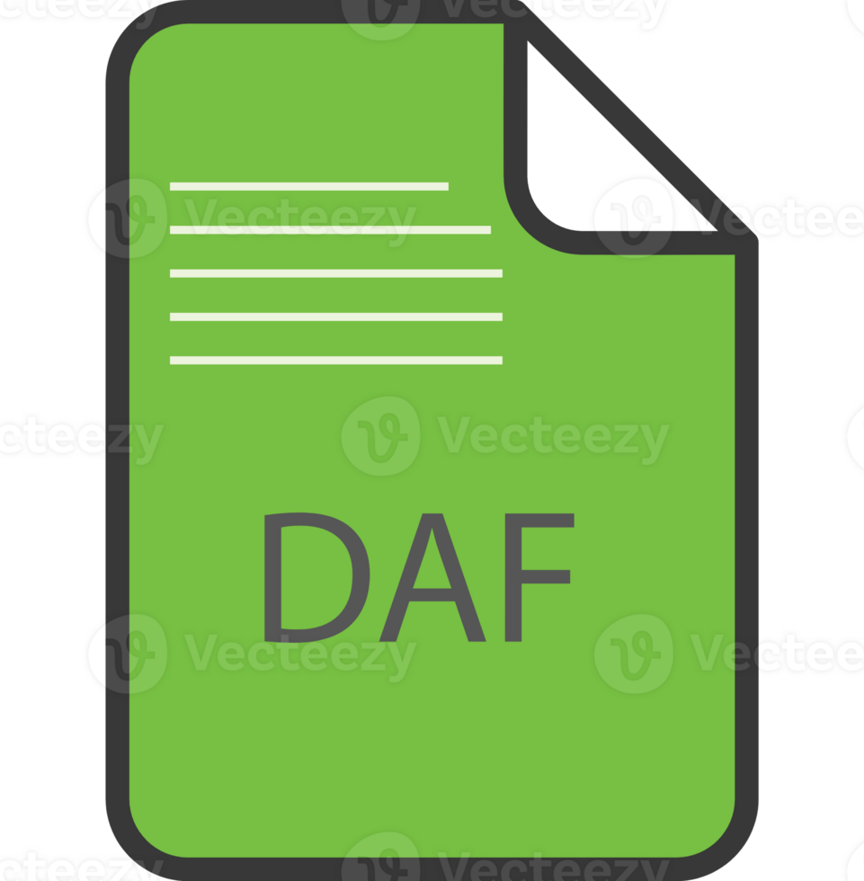 Daf File Icon Fill And Outline Rounded Corners 66500124 Png