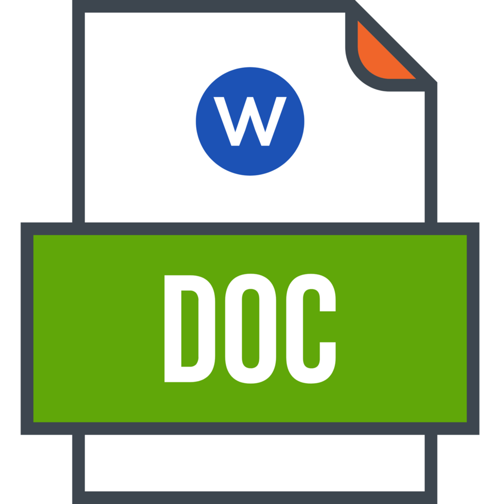 Doc File Icon Fill And Outline Crisp Corners 66500474 Png