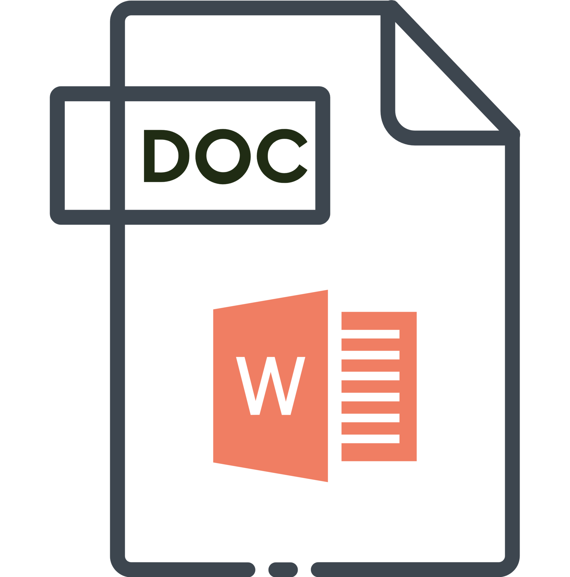 Doc File Format Minimal Icon With Black Outline 66500520 PNG