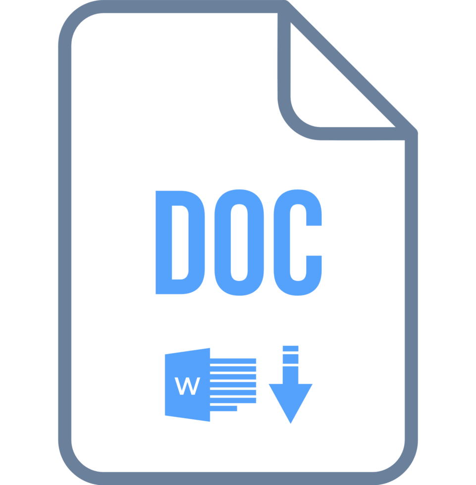 Doc File Icon Fill Rounded Corners Bold Outline 66500535 PNG