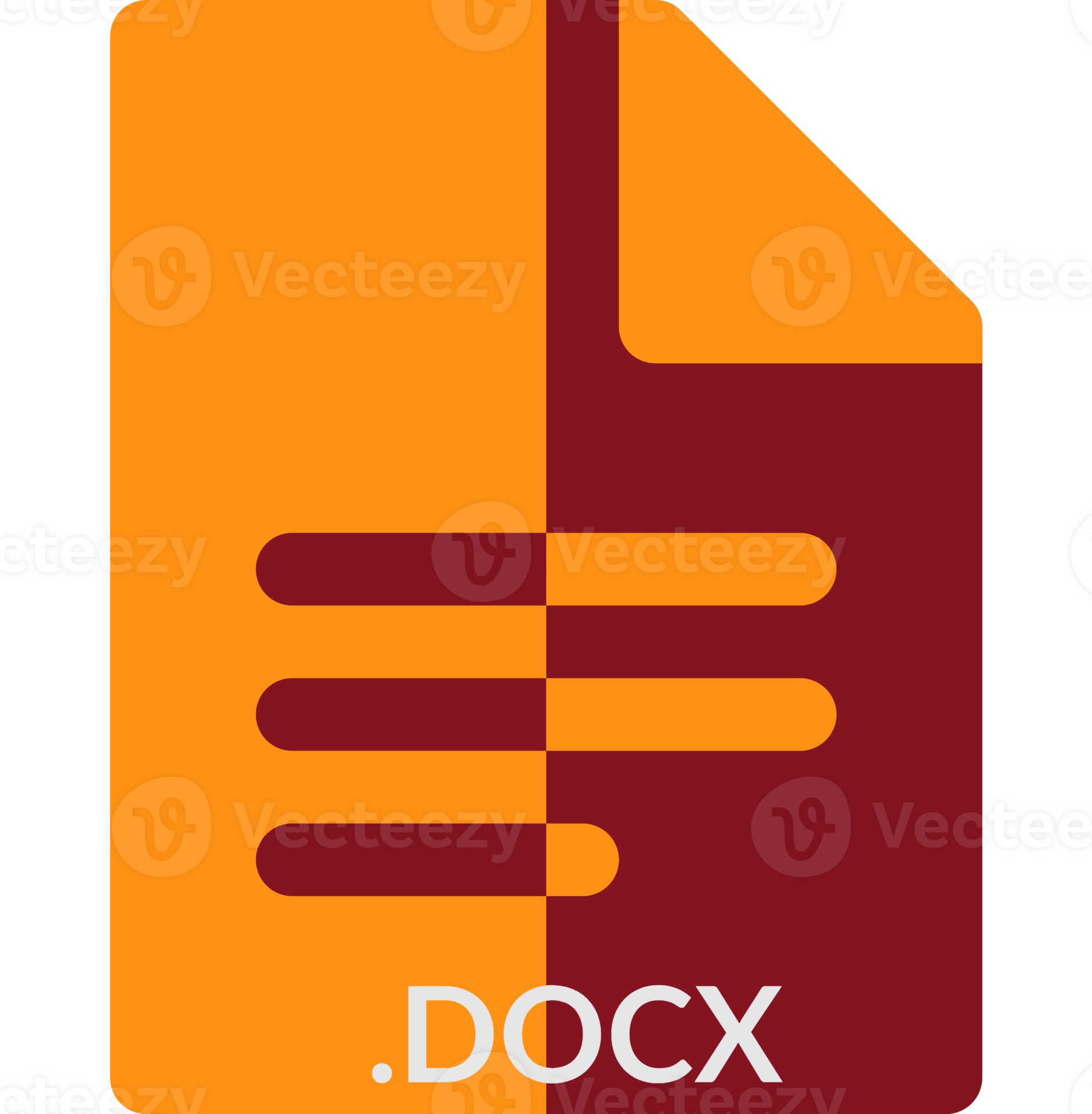 Docx Icon 2 Color Combination Mixture 66500597 PNG