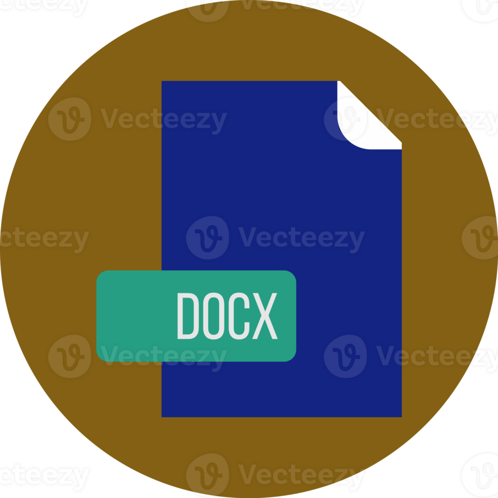Docx File Format Icon Rounded Circle Bg 66500650 PNG