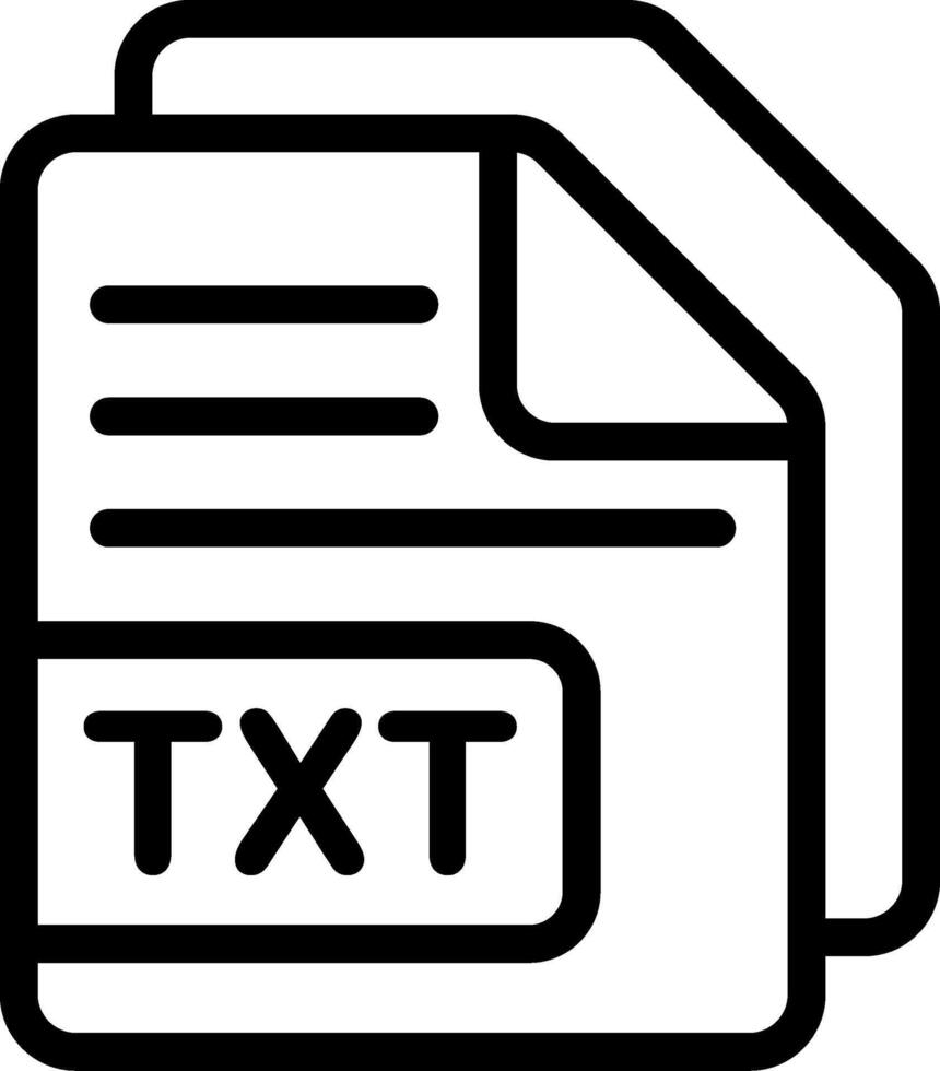 Plain text file Outline Style Icon 66505601 Vector Art at Vecteezy