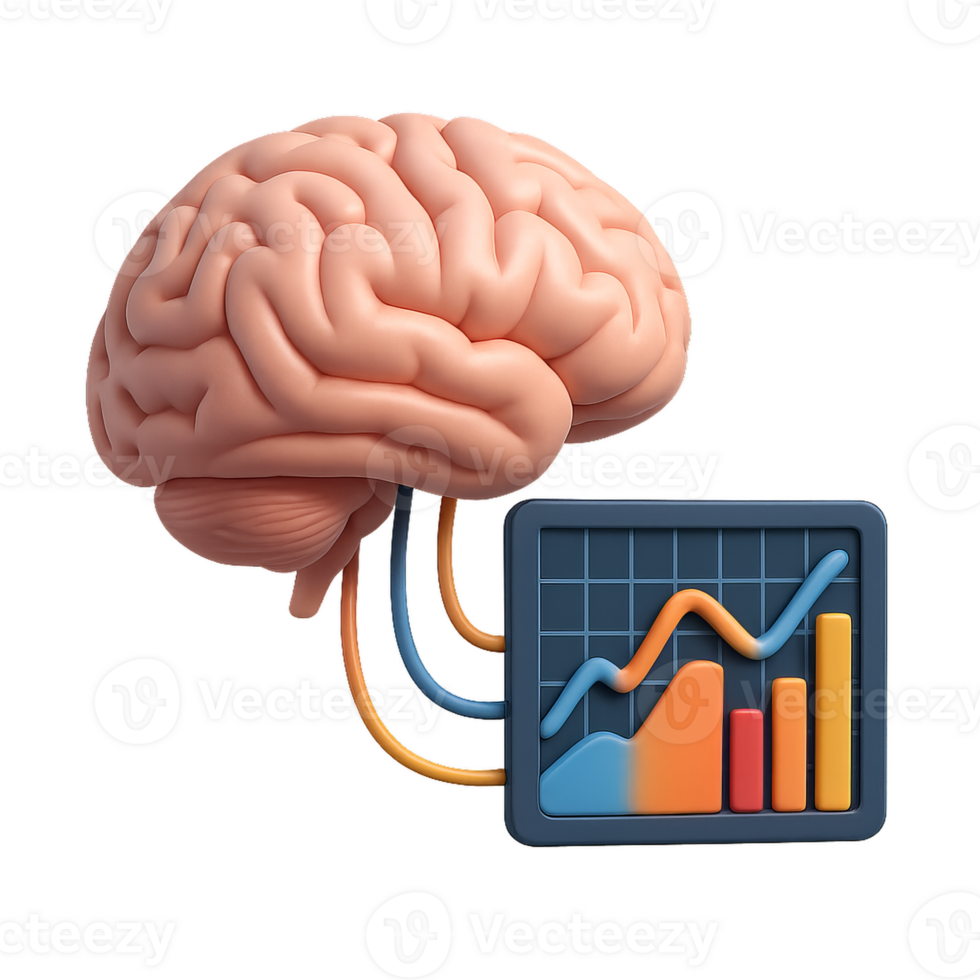 3d Brain Data Visualization For Simple Graphic Representation 66570808 Png