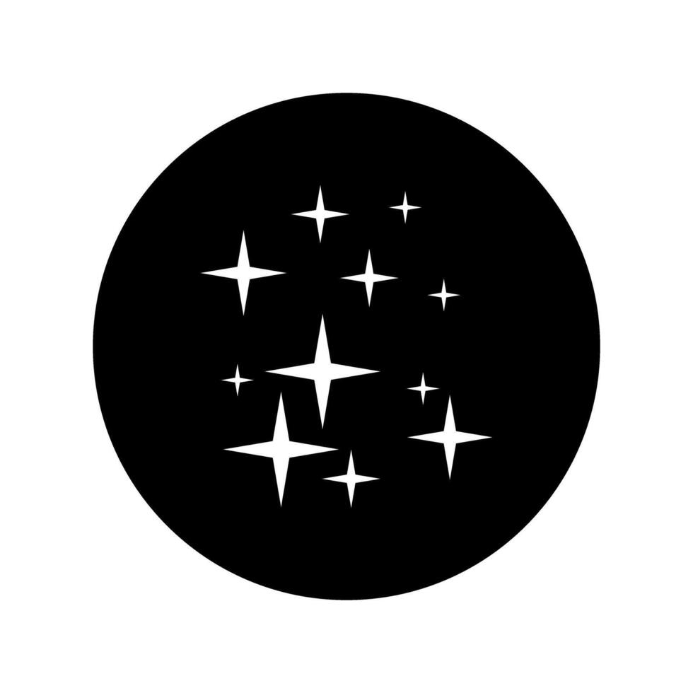 Sparkling stars icon. Black illustration isolated on white background. 66615652 Vector Art at ...