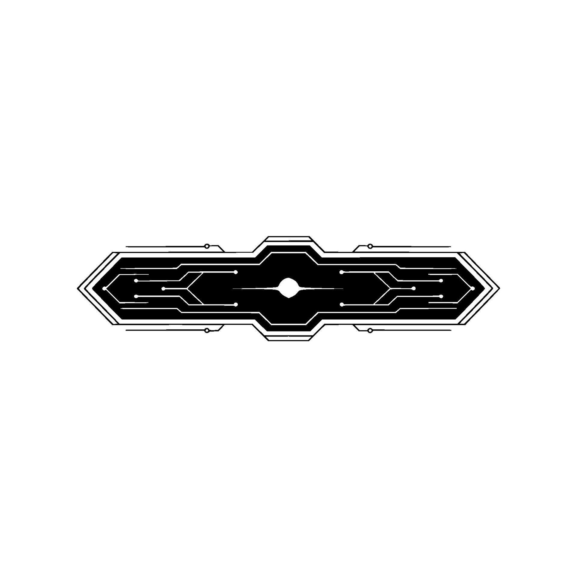 Futuristic Tech Interface Element Geometric Circuit Board With Glowing Center 66623179 Vector