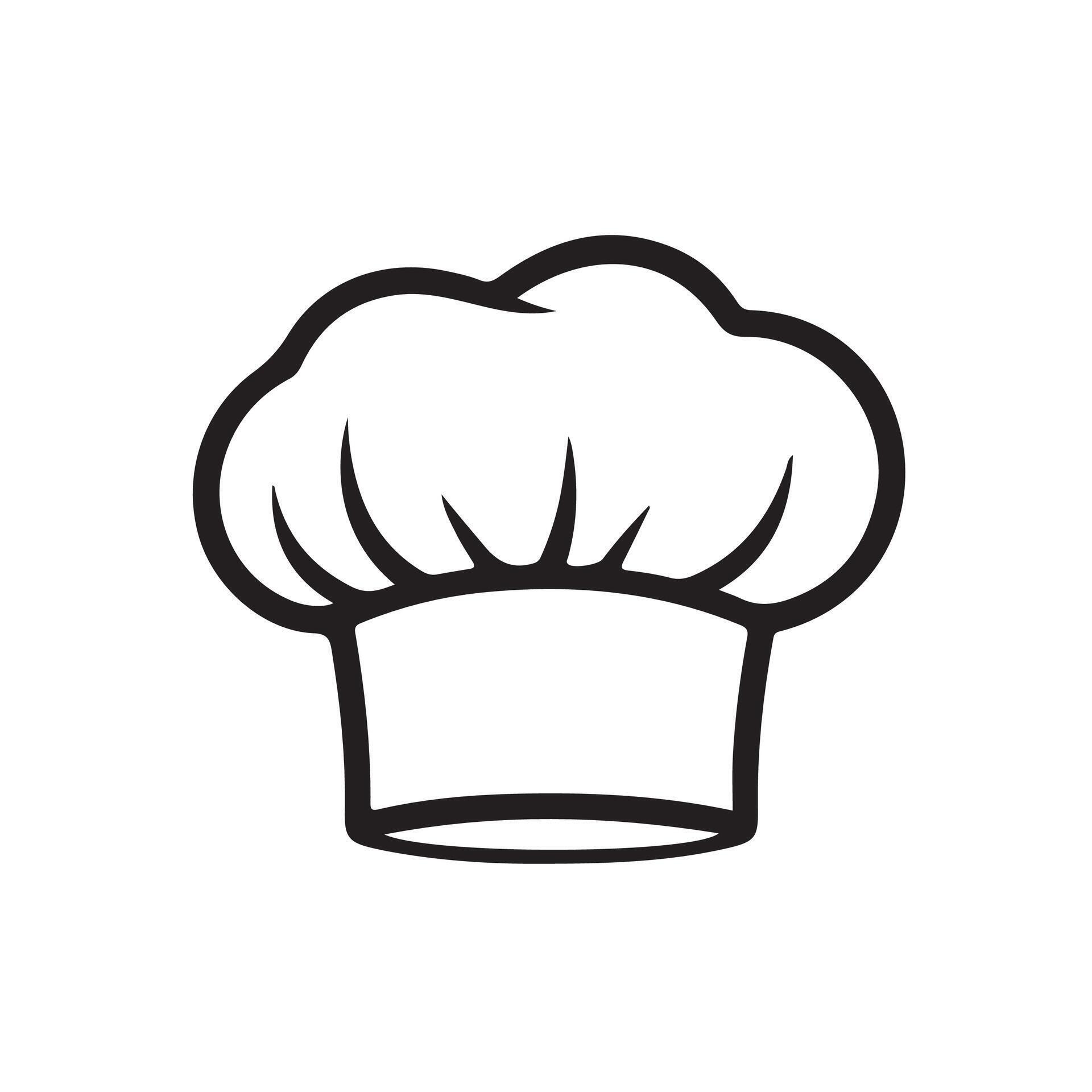 Simple Black and White Illustration of a Chef s Hat or Toque 66639157 ...