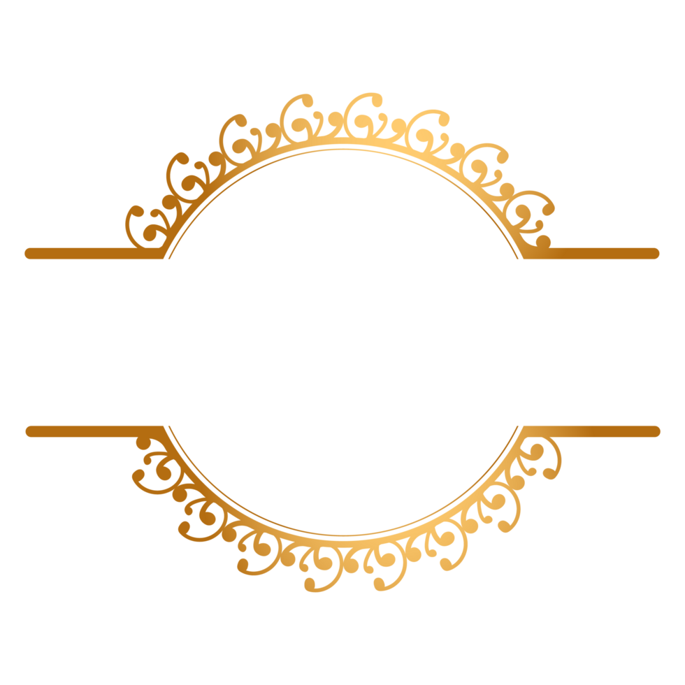 Vintage Luxury Golden Or Gold Circle Frame Border Design 66659870 PNG