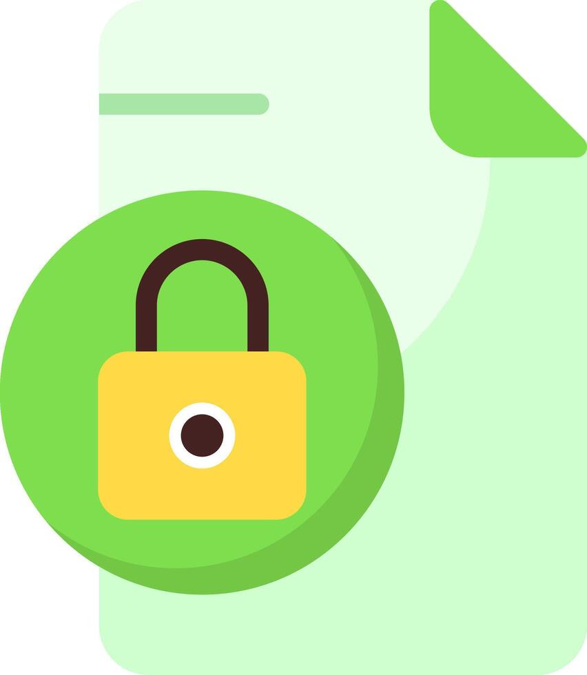 Lock File Flat Icon 66669493 Vector Art at Vecteezy