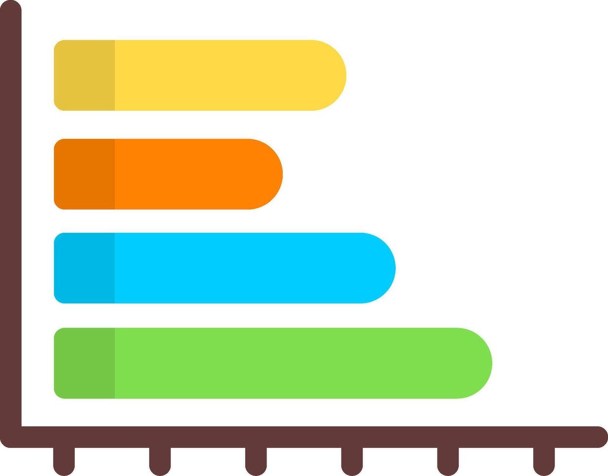 Horizontal Bar Chart Flat Icon 66669935 Vector Art at Vecteezy