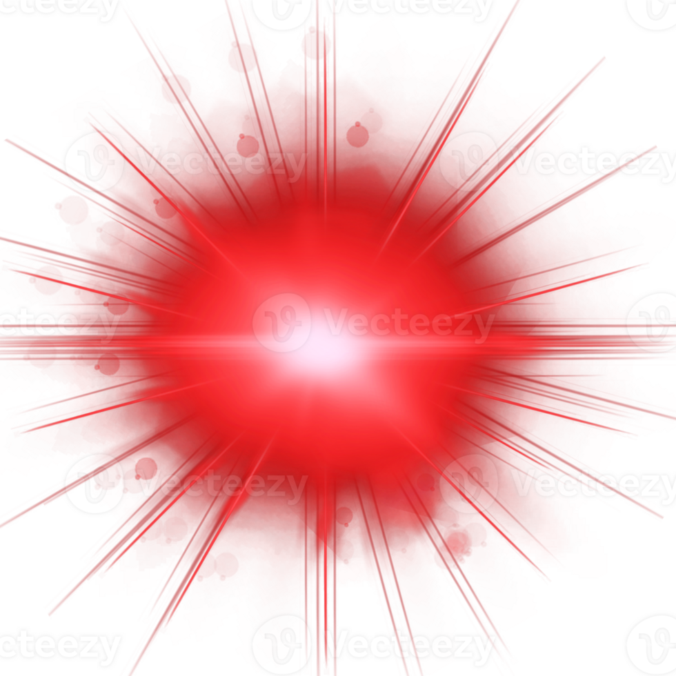 Red light burst with glowing rays . Soft, dreamy, radiant energy effect. 66702360 PNG