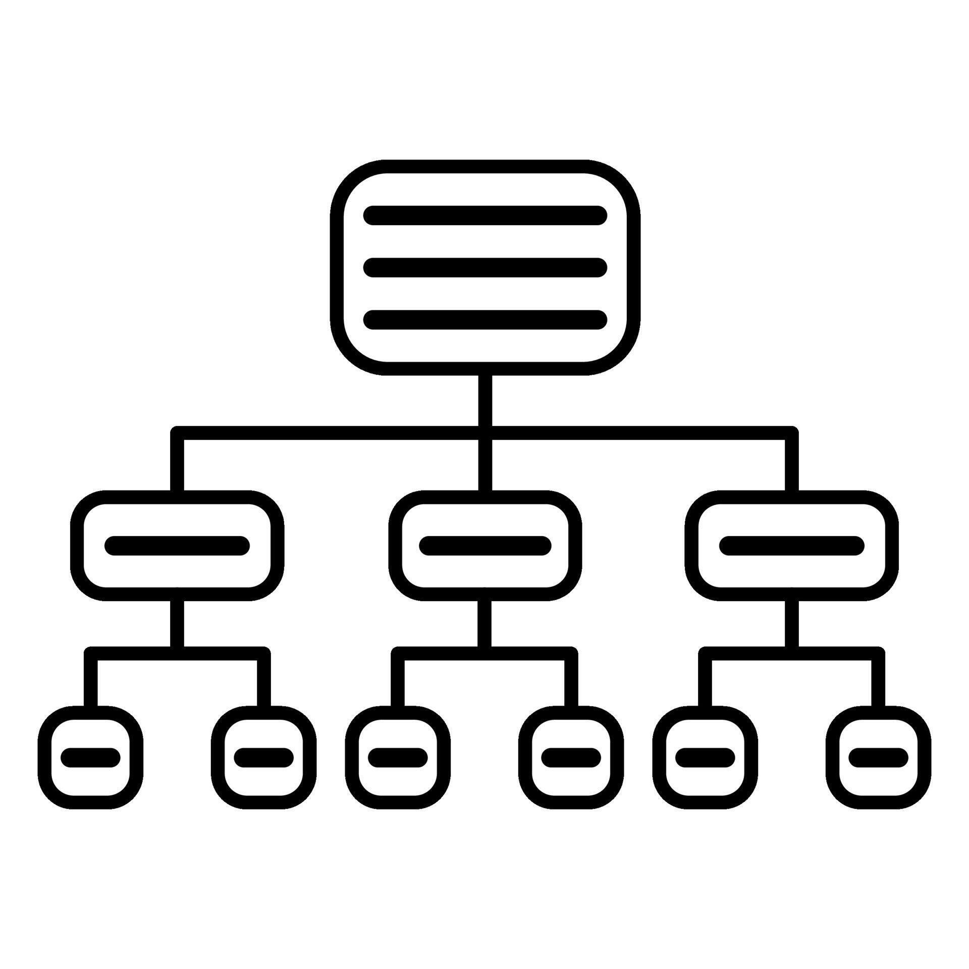 Hierarchical structure used to visualize organizational charts ...