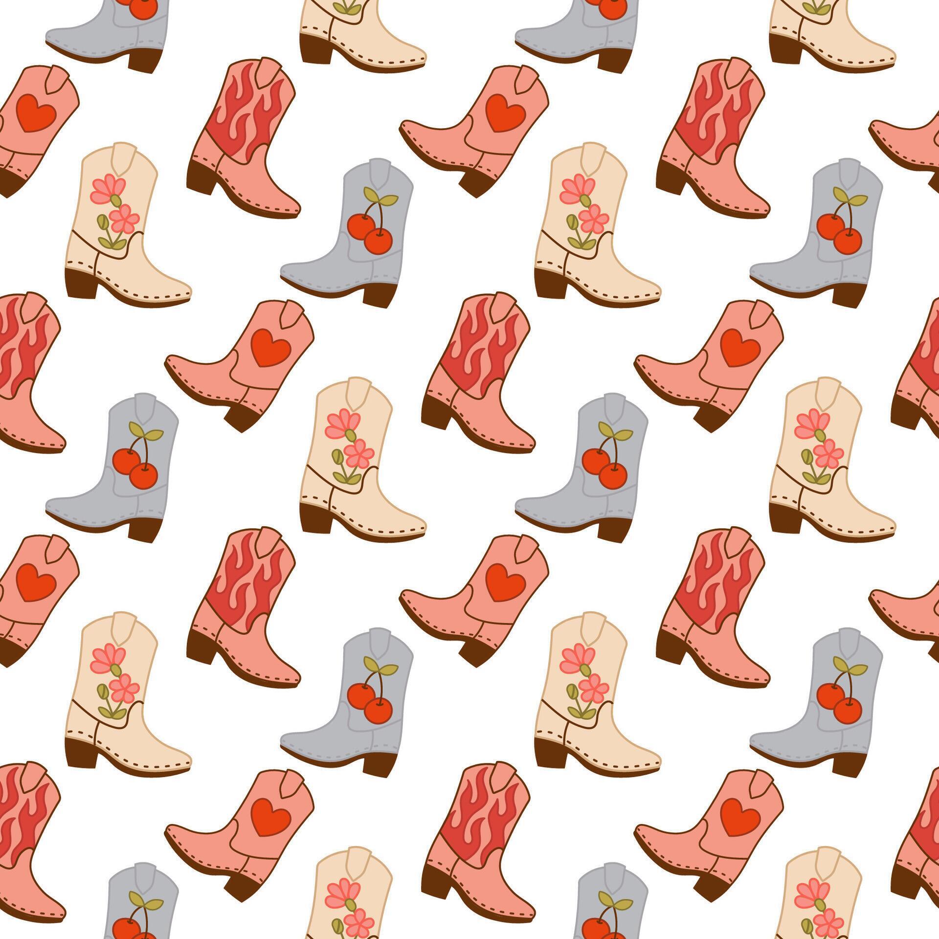 Colorful Cowboy Boots Pattern for Western-Themed Designs 66716831 Vector Art at Vecteezy