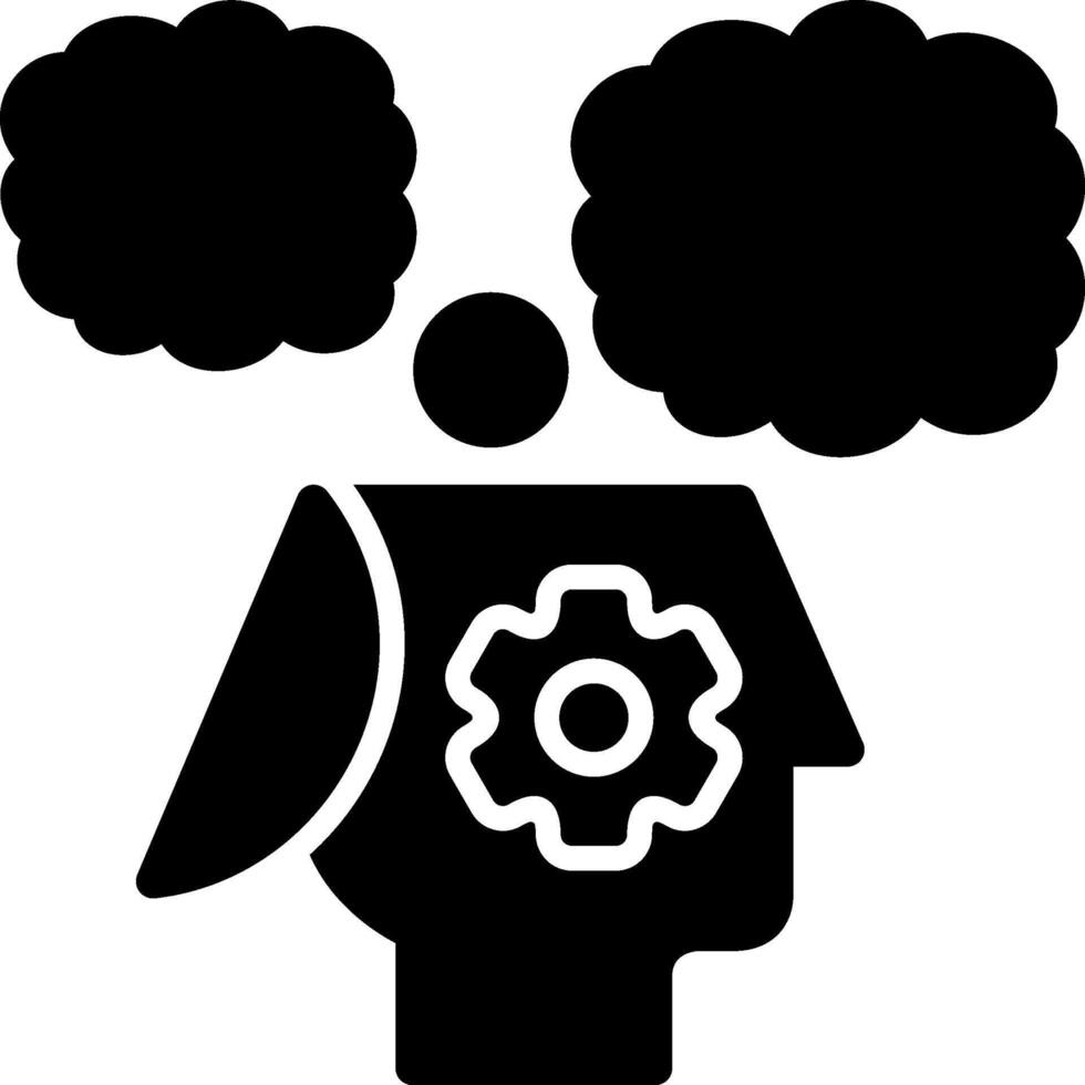 Overthinking Solid Black Icon 66721241 Vector Art at Vecteezy