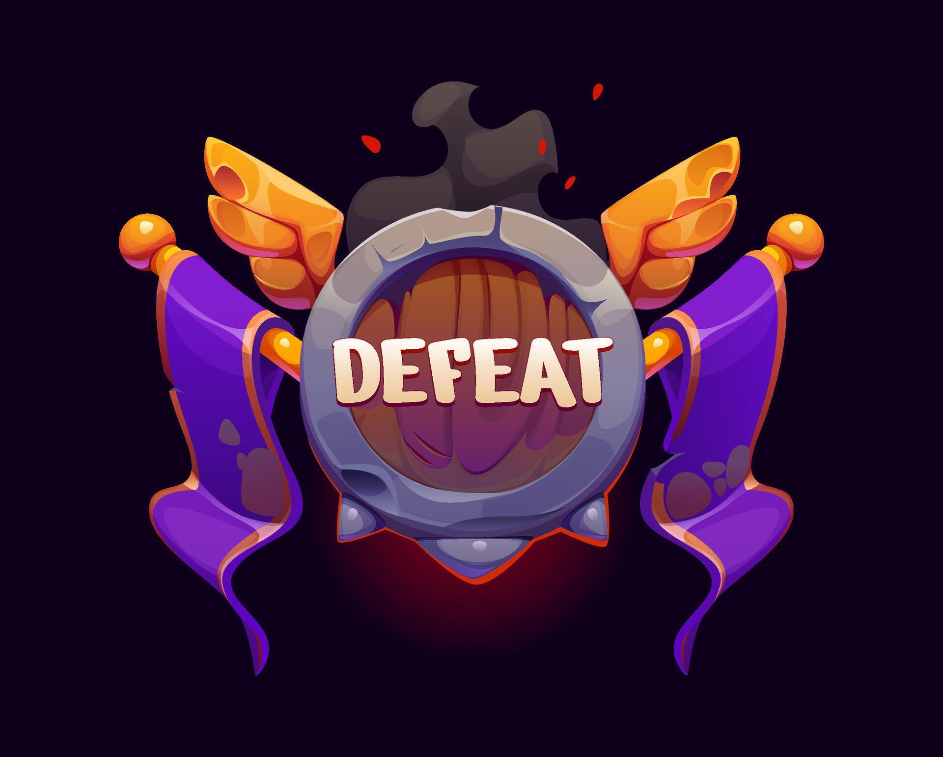 Defeat game frame icon, gui badge 66729448 Vector Art at Vecteezy