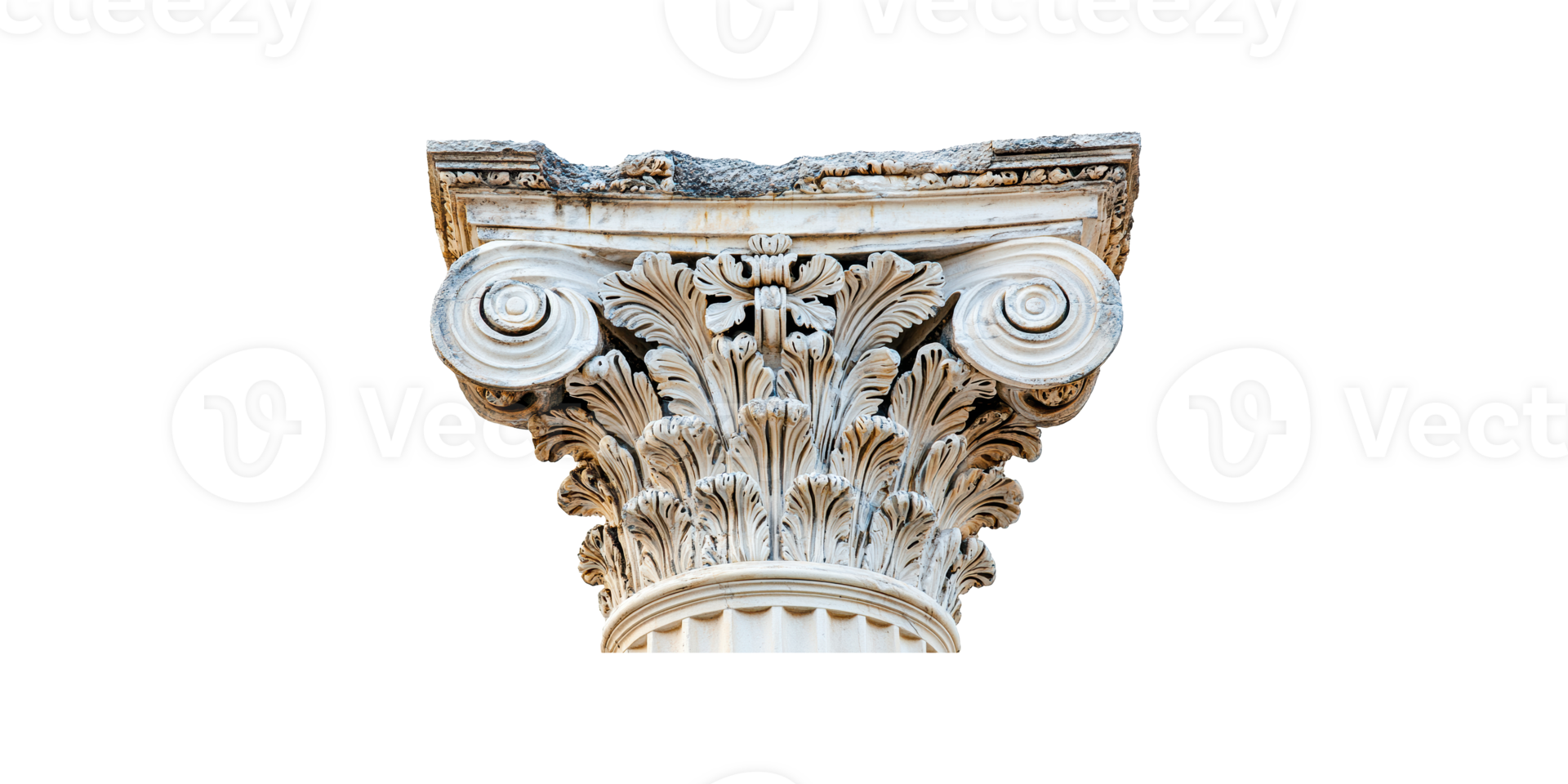 Ancient corinthian column capital isolated on transparent background 66761283 PNG