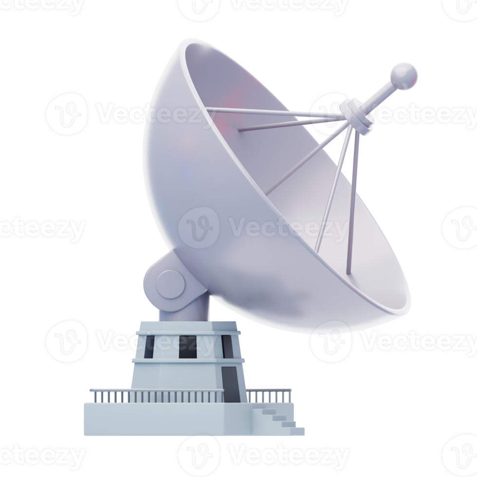 Satellite Antenna 3D Icon. Large satellite dish antenna 3d icon ...