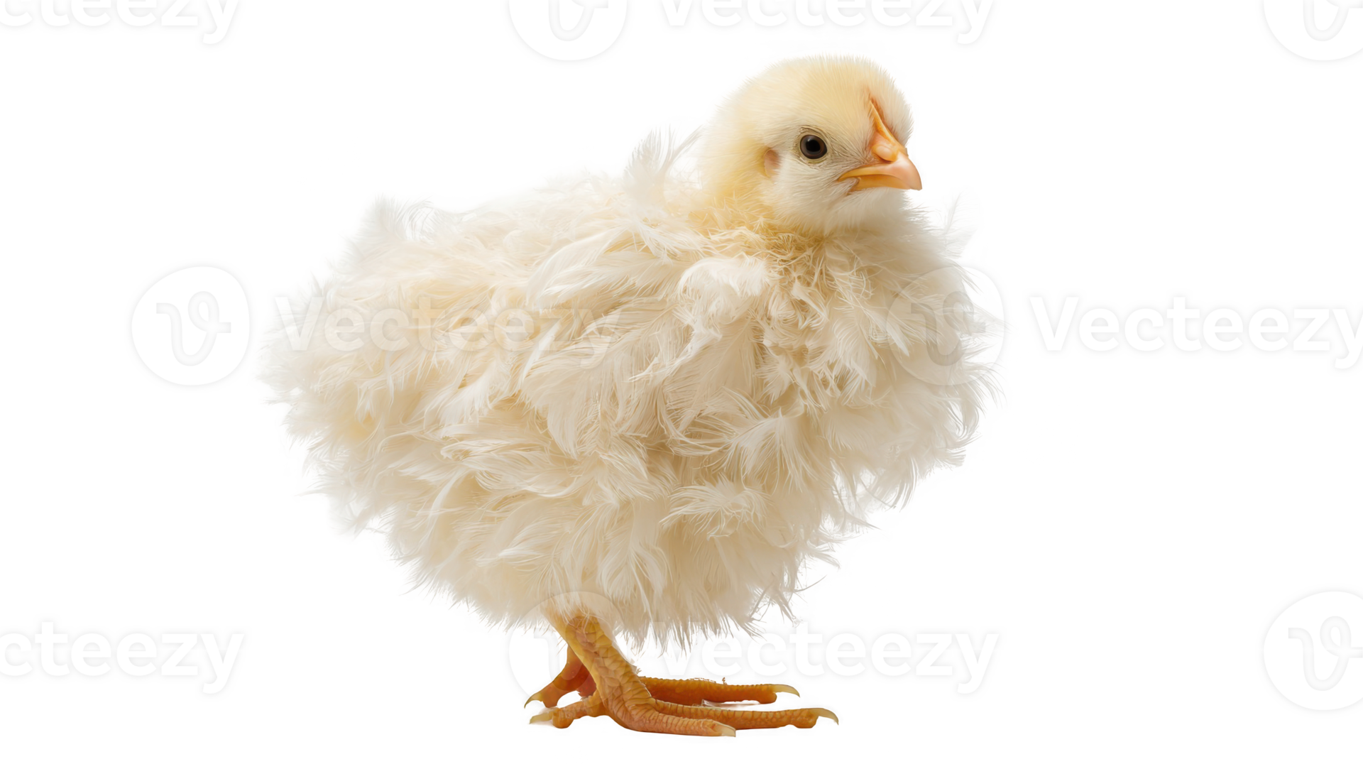 Fluffy baby chicken standing on transparent background 66949300 PNG