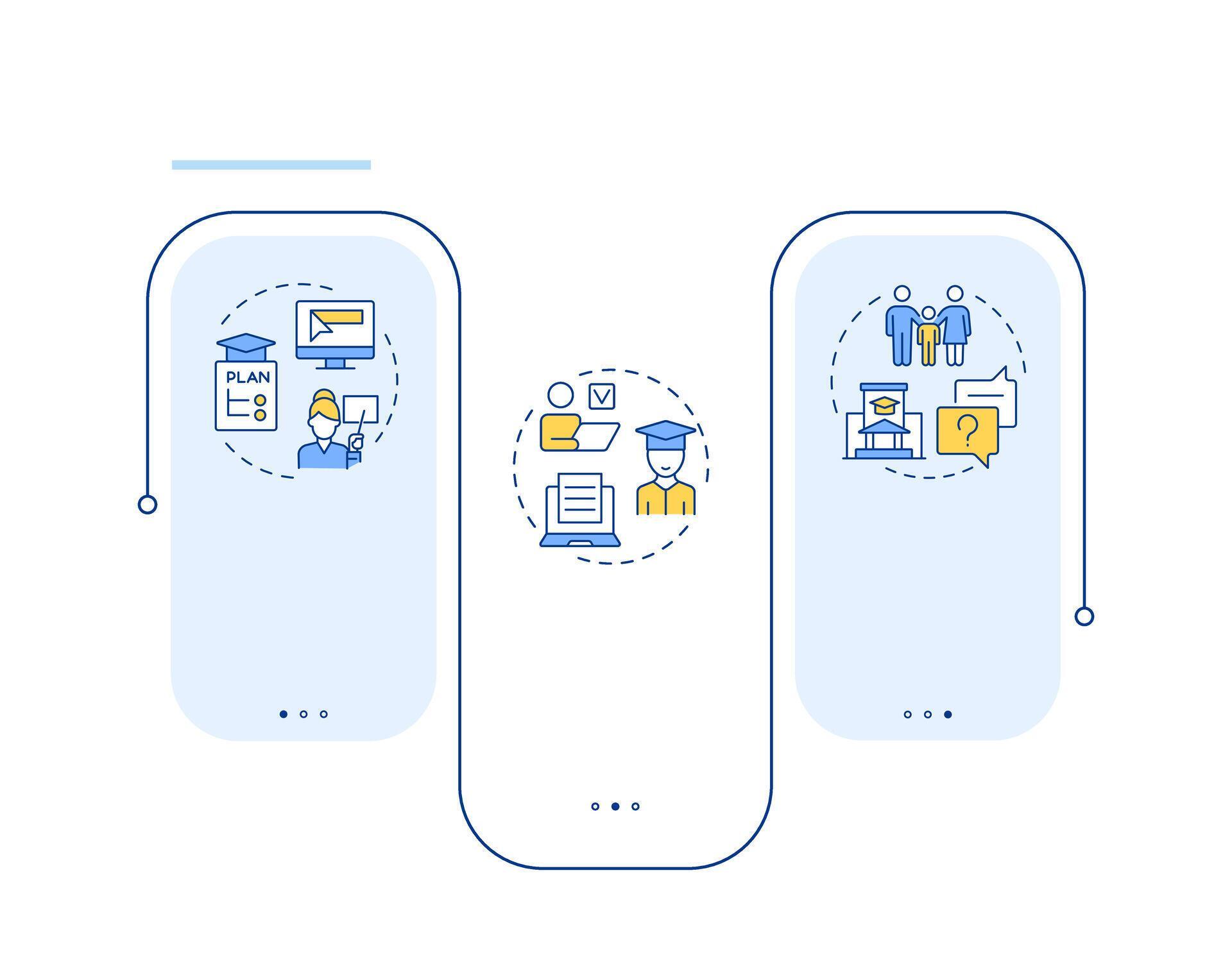 Educational access platforms rectangle infographic . Parent engagement ...