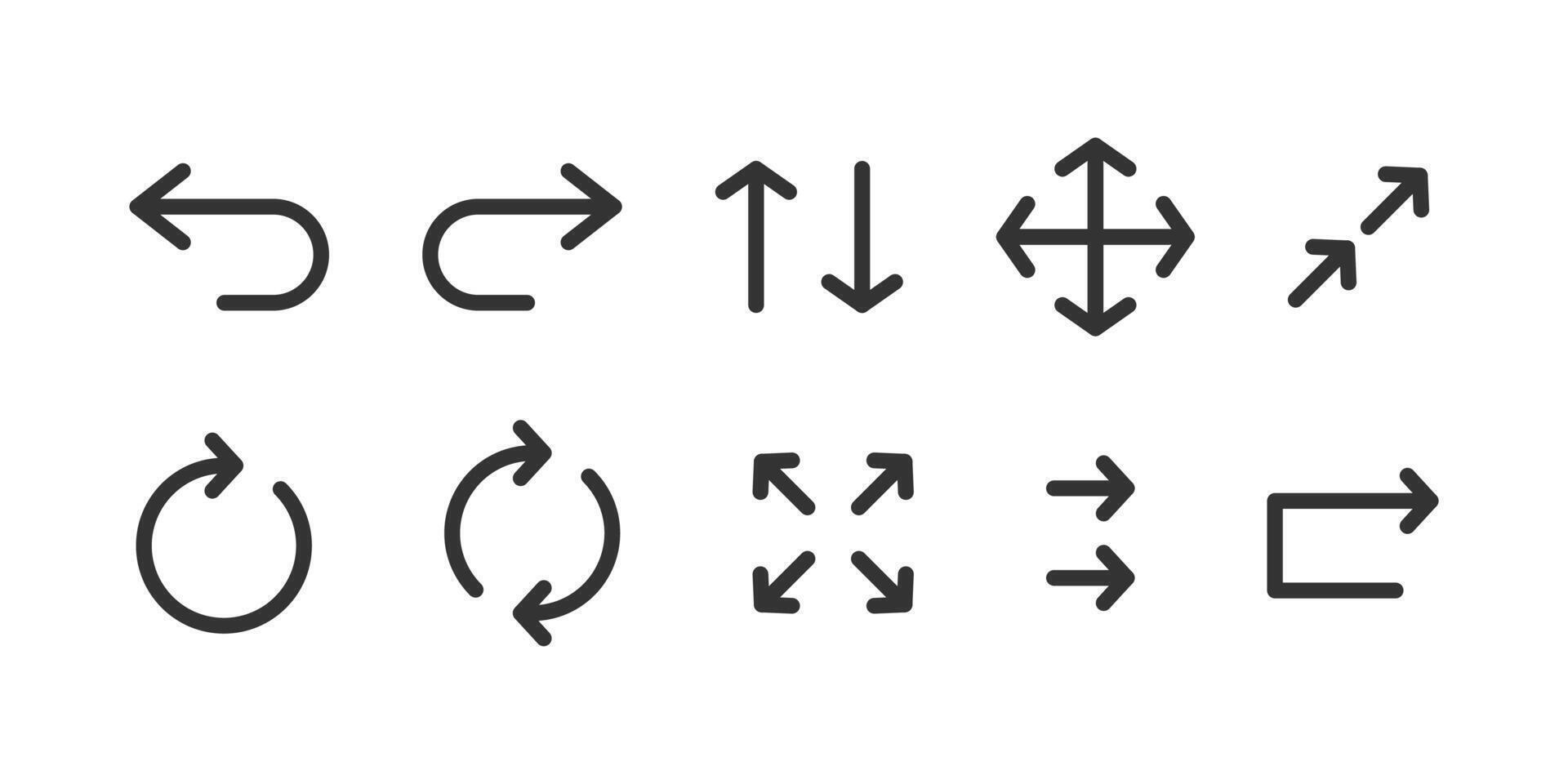 User Interface arrows. Navigation controls 67154169 Vector Art at Vecteezy