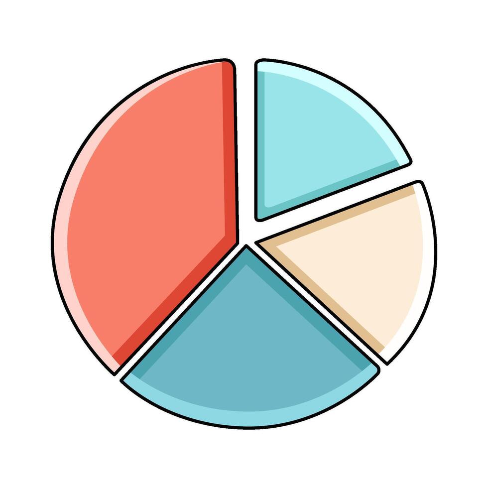 illustration of Simple Pie Chart 67183902 Vector Art at Vecteezy