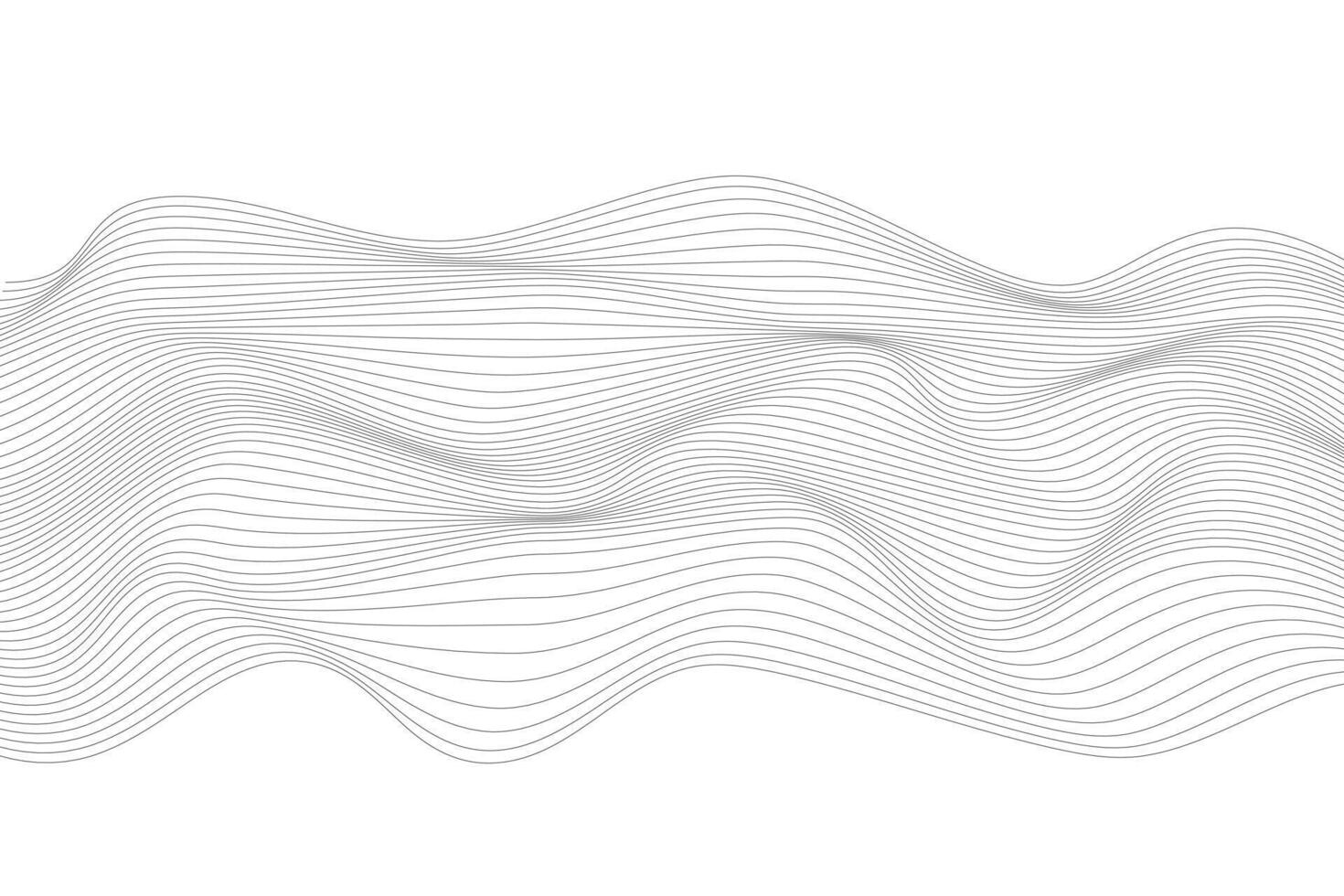 Abstract Wave Background Elegant Monochromatic Lines Flowing Design