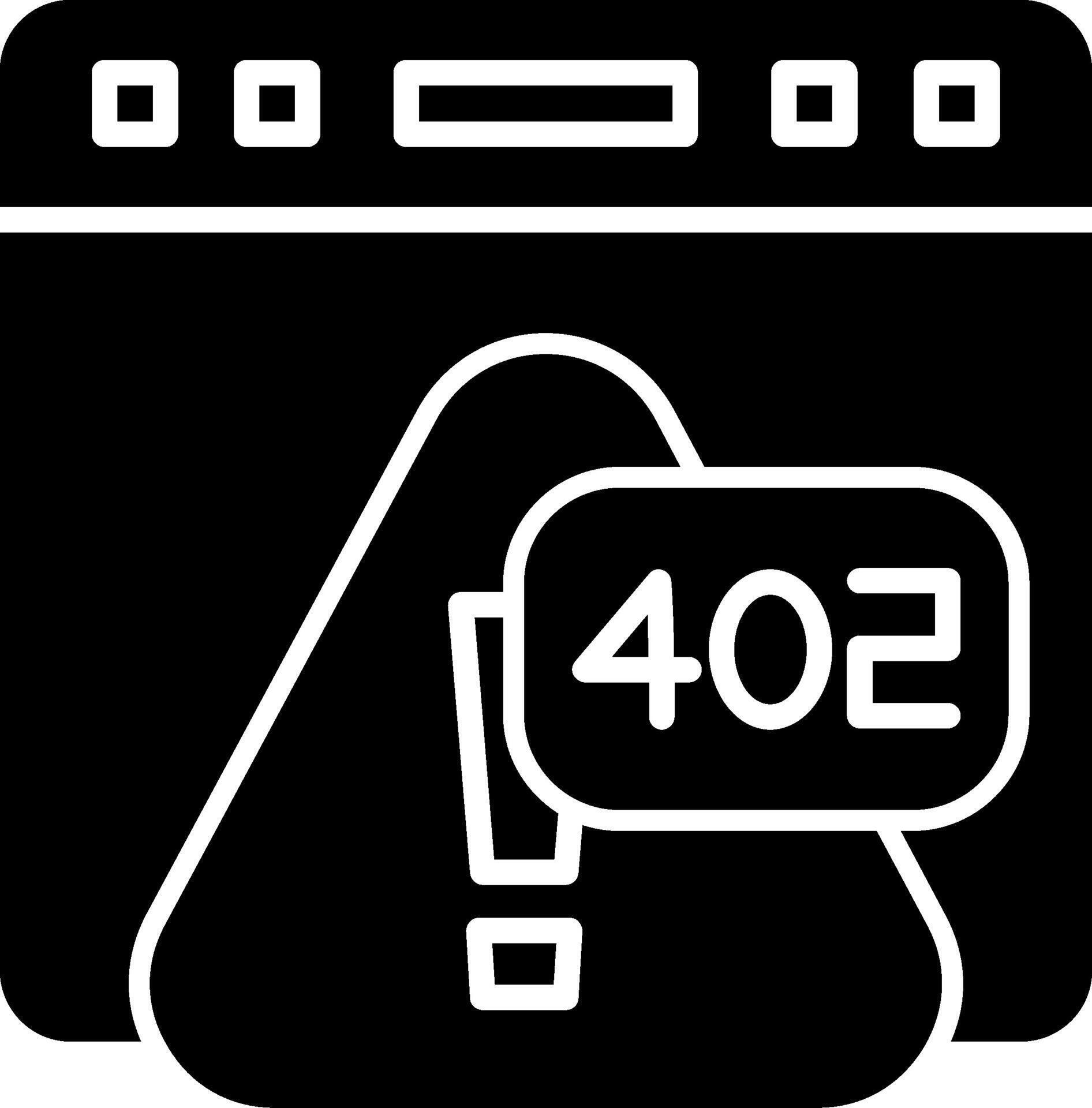 Error 402 Payment Required Error Glyph 67205058 Vector Art at Vecteezy