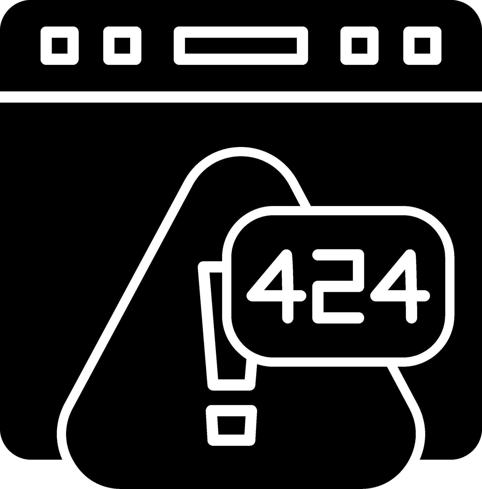 Error 424 Failed Dependency Response Glyph 67205653 Vector Art at Vecteezy