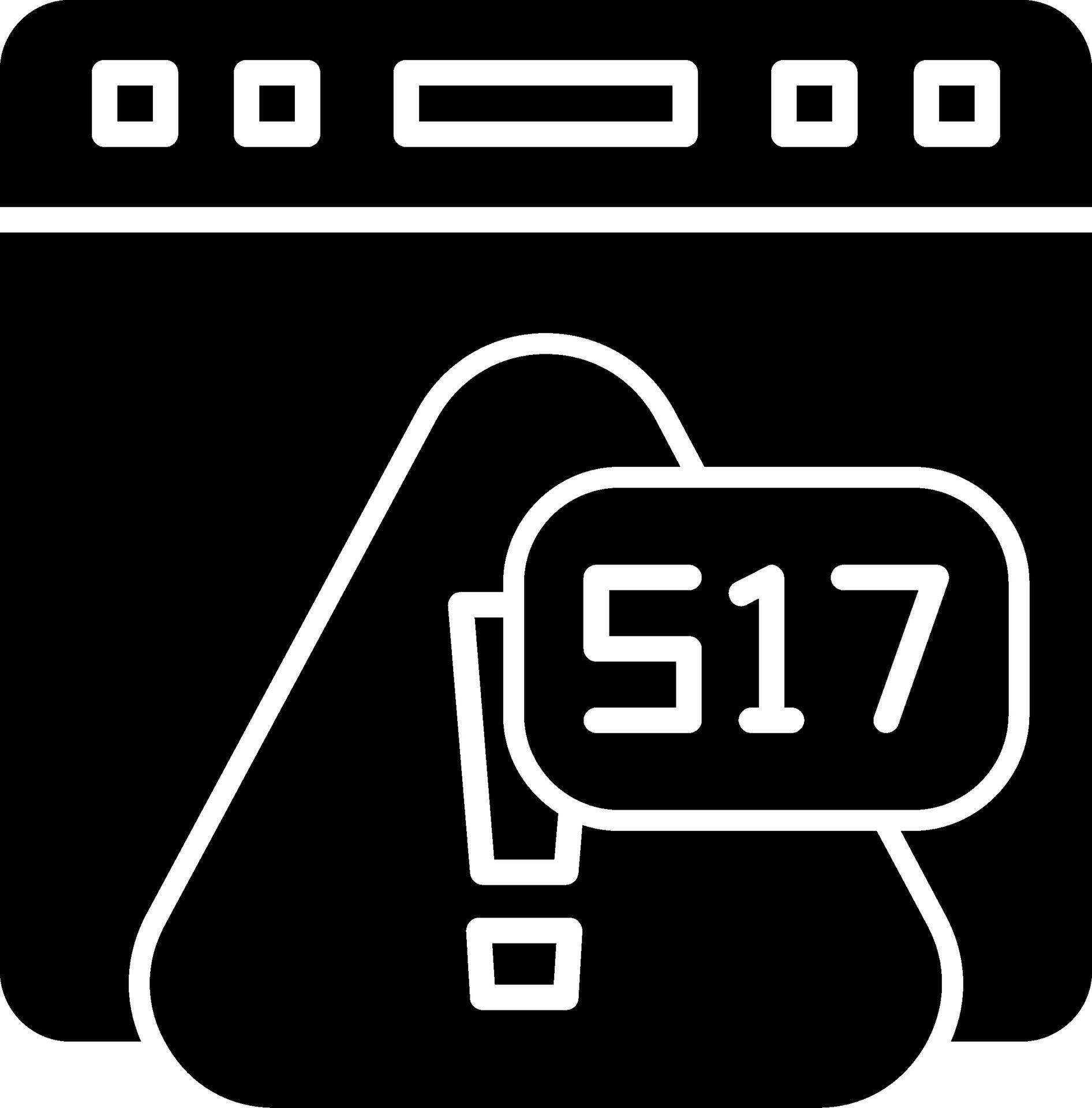 Error 517 Script Execution Timeout Glyph 67206352 Vector Art at Vecteezy