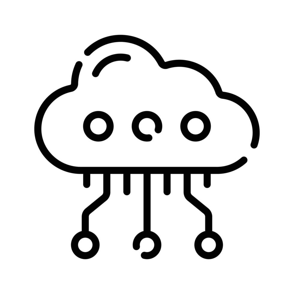 Visually appealing linear icon of digital cloud storage 67226360 Vector ...