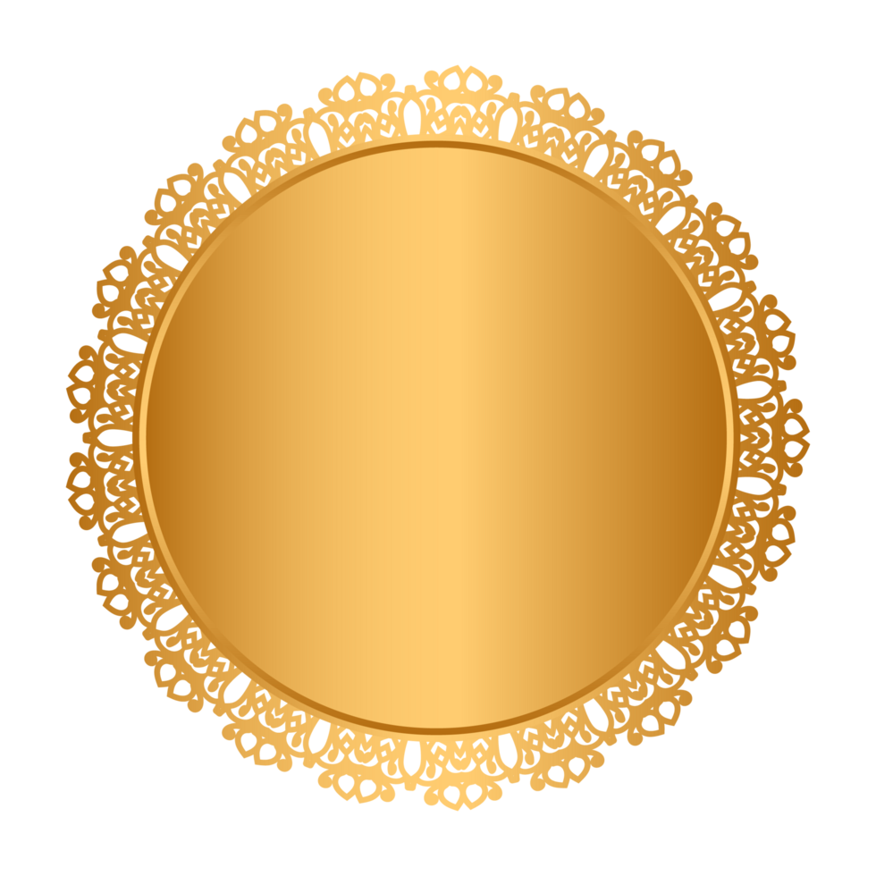 Luxury golden or gold circle frame border design with dots in transparent background 67248215 PNG