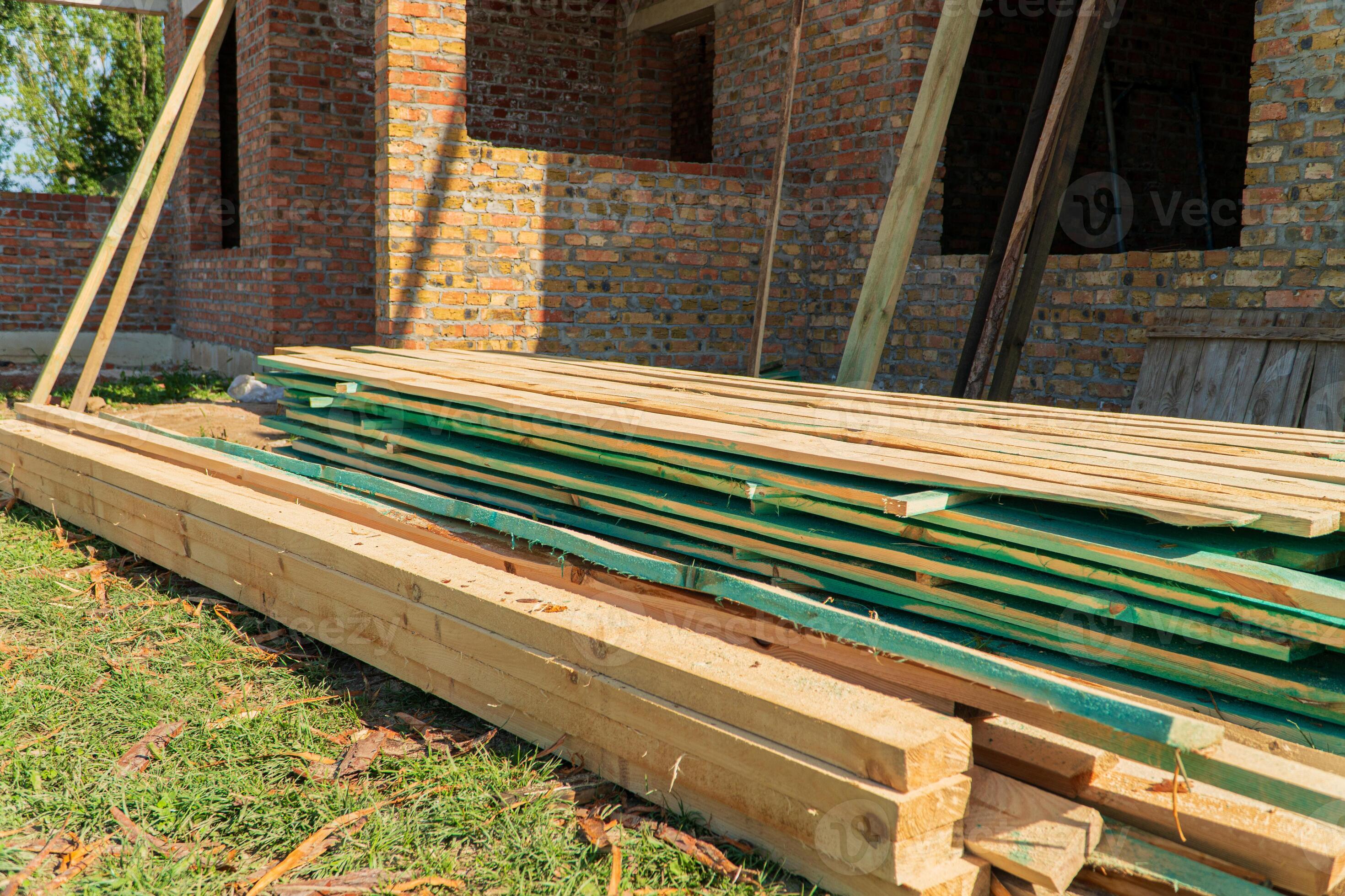 Boards for construction. Boards for building a house. Building material ...