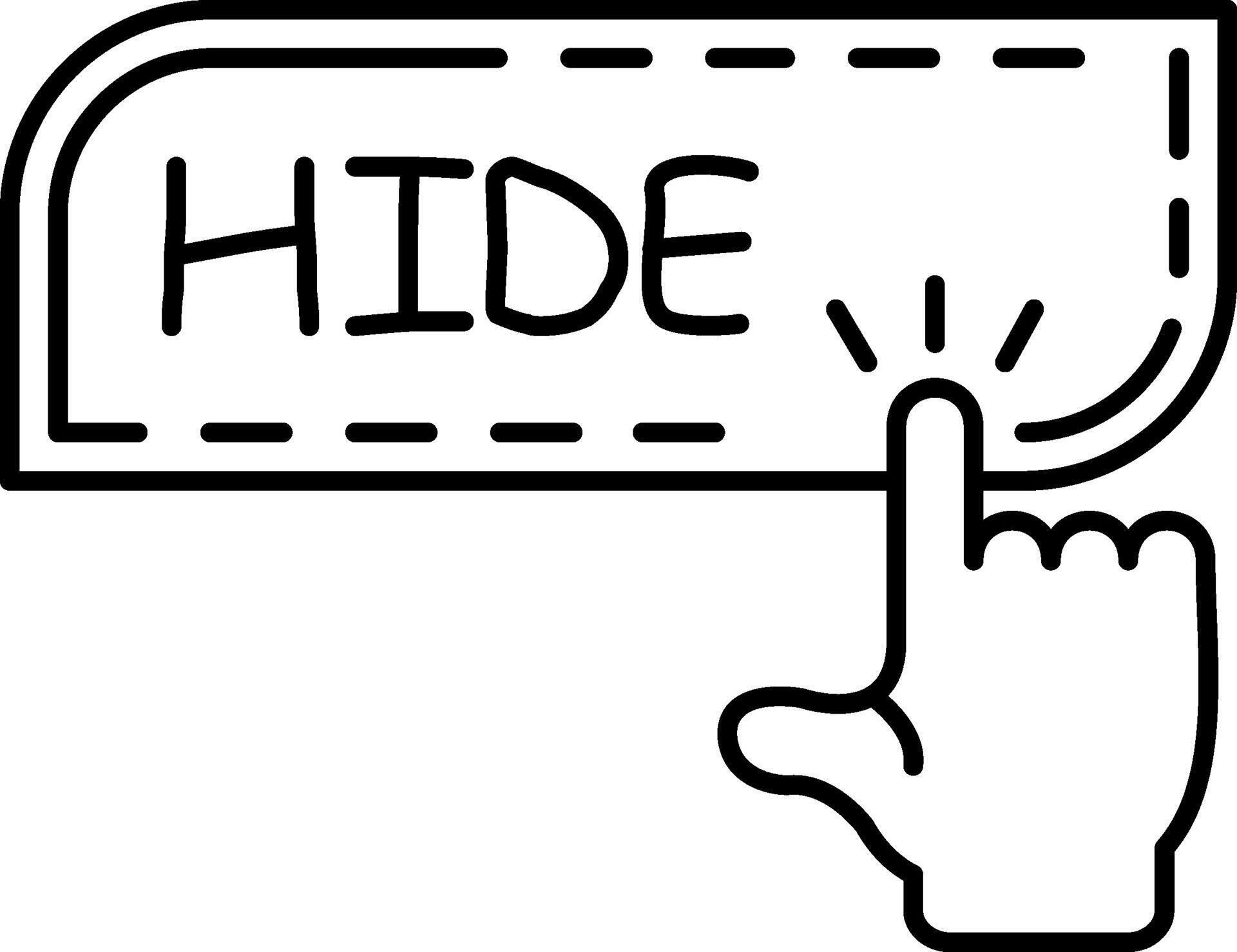 Hide Extra Information Button 67266520 Vector Art at Vecteezy