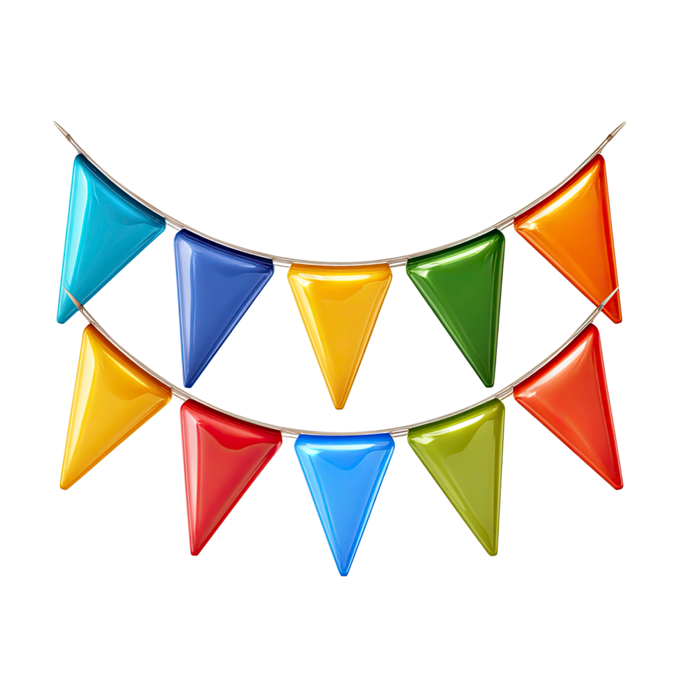Colorful Glossy Triangle Pennant Banner Decoration Hanging on ...