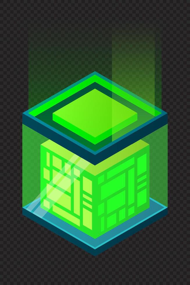 Isometric Database Futuristic Server Big Data Isometric Cloud Computing And File Cloud