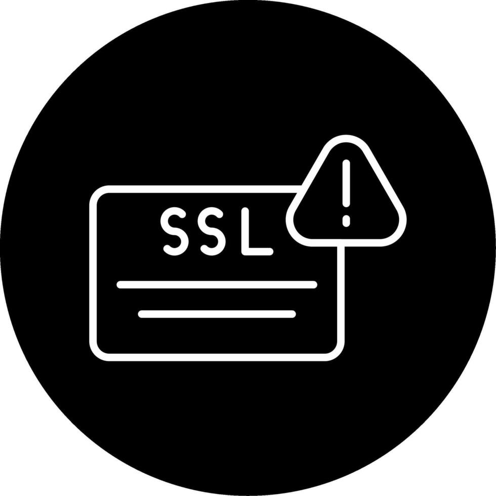 Ssl Certificate Verification Error Line Circle Inverted 67348351 Vector Art At Vecteezy