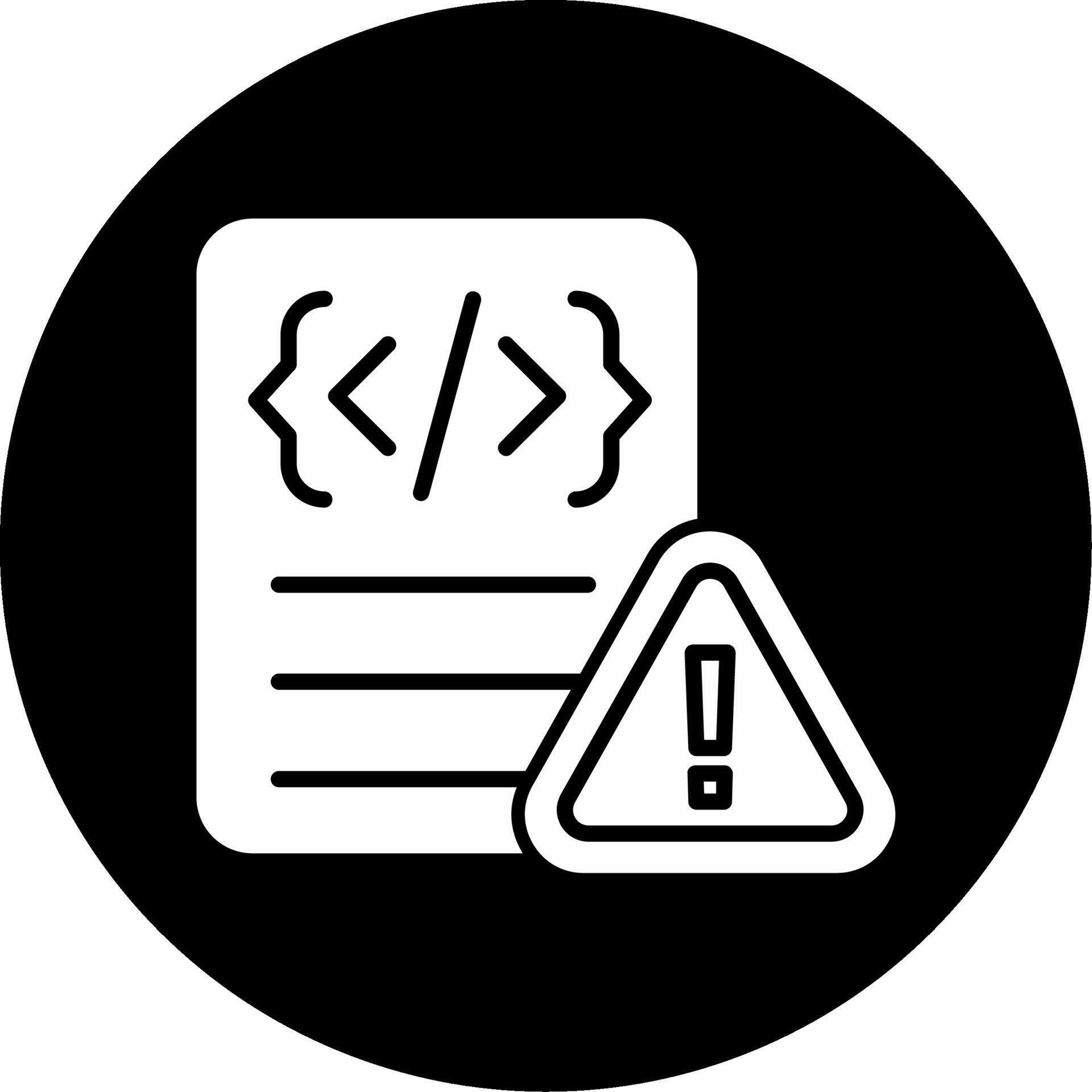 Script Runtime Error Glyph Circle Inverted 67351096 Vector Art at Vecteezy