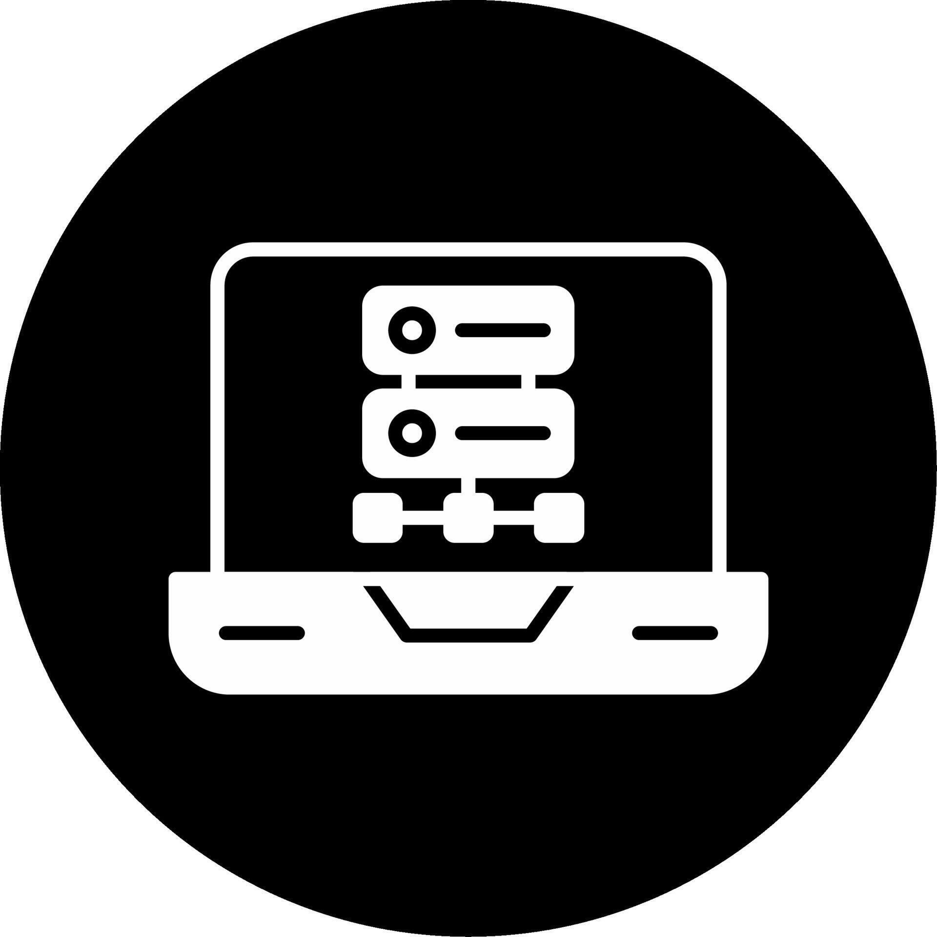 NoSQL Flexible DB Structure Glyph Circle Inverted 67351591 Vector Art ...